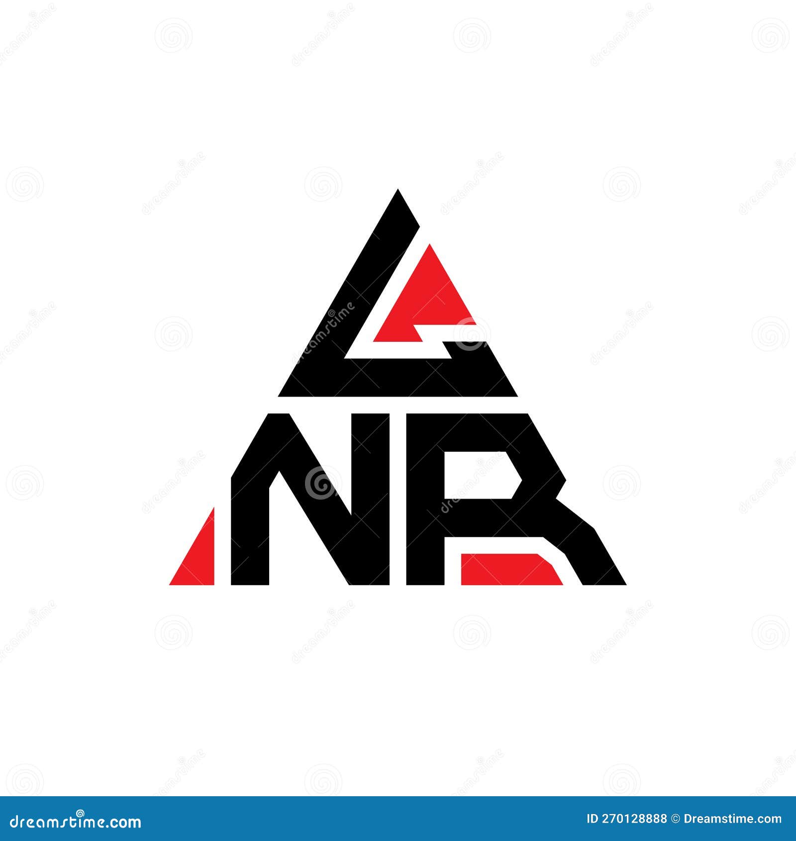 LNR Triangle Letter Logo Design with Triangle Shape. LNR Triangle Logo Design Monogram Stock ...