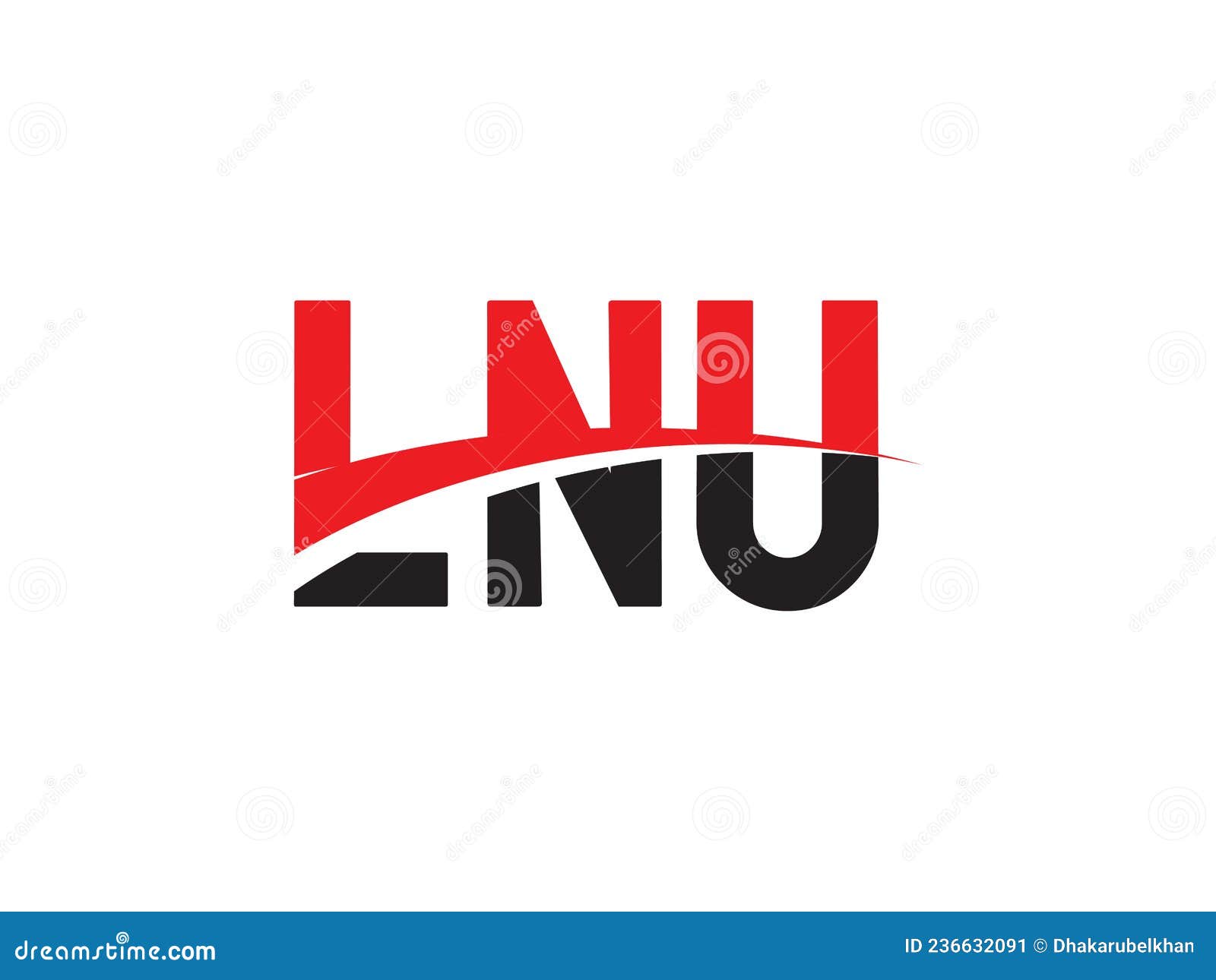 LNU Letter Initial Logo Design Stock Vector - Illustration of concept, icon: 236632091