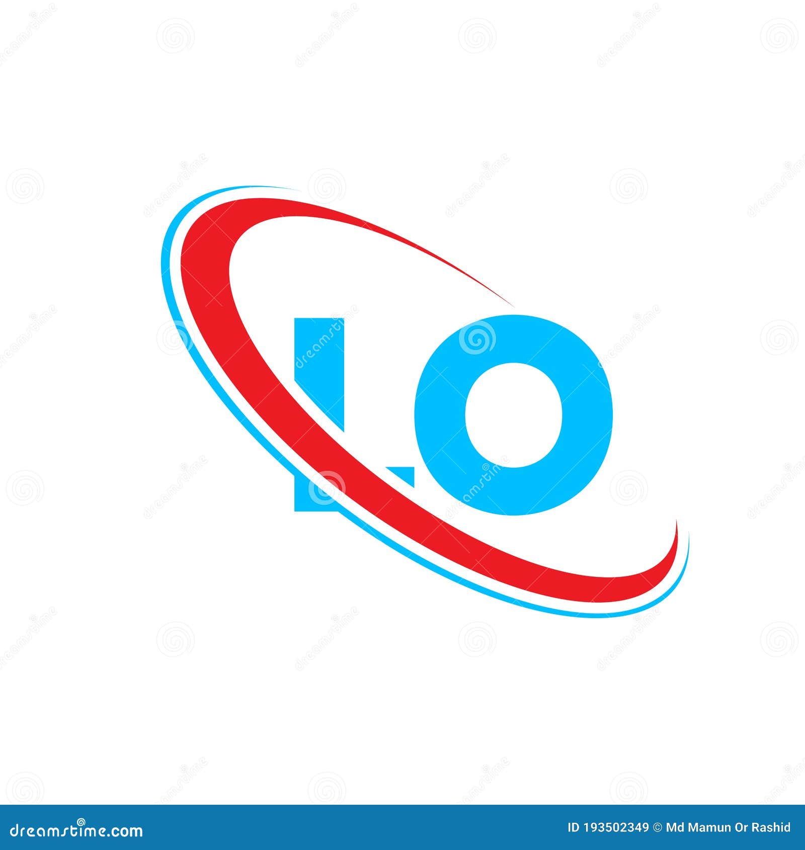 LO L O Letter Logo Design. Initial Letter LO Linked Circle Upercase ...