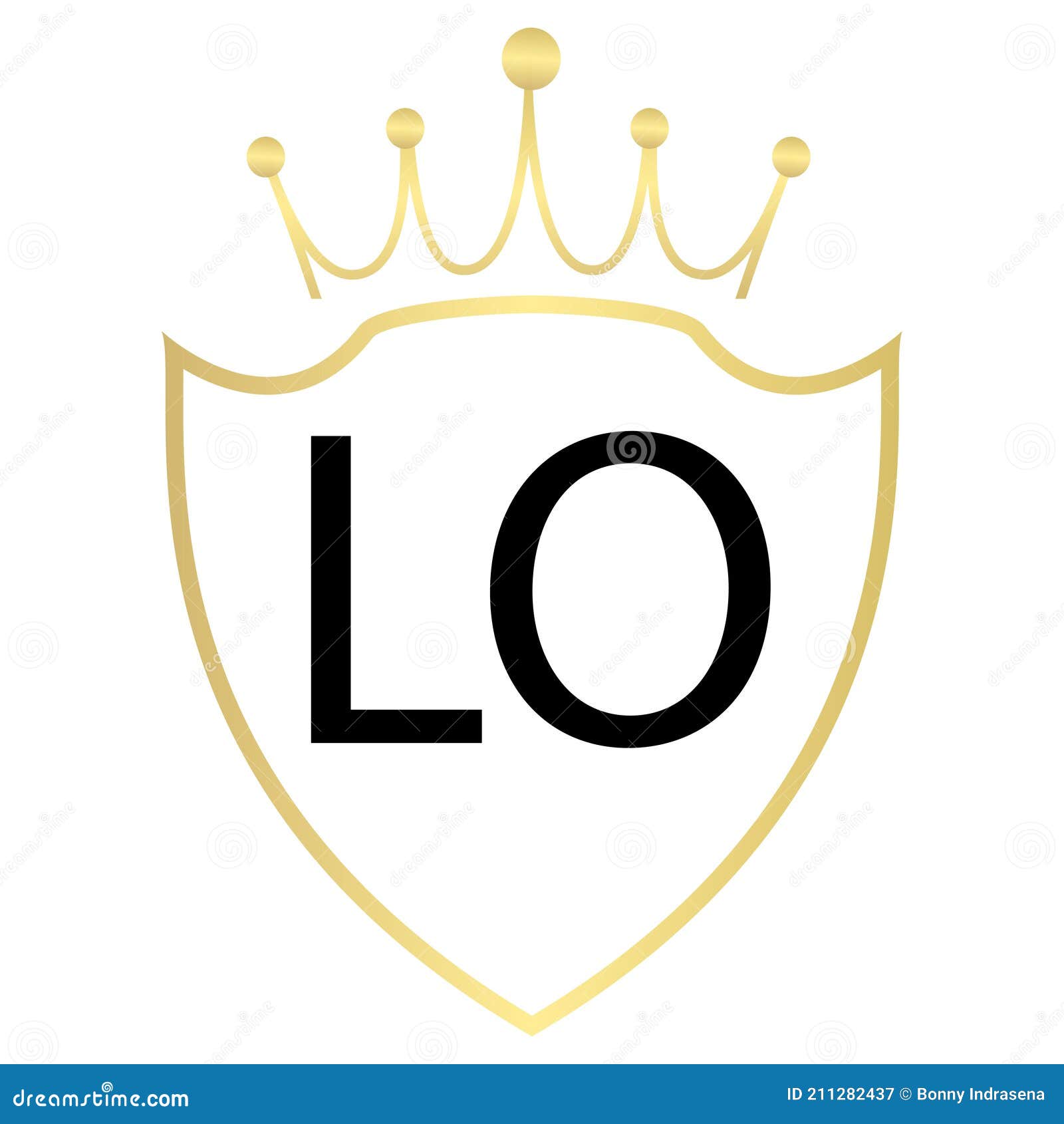 LO Letter Logo Design with Simple Style Stock Illustration ...