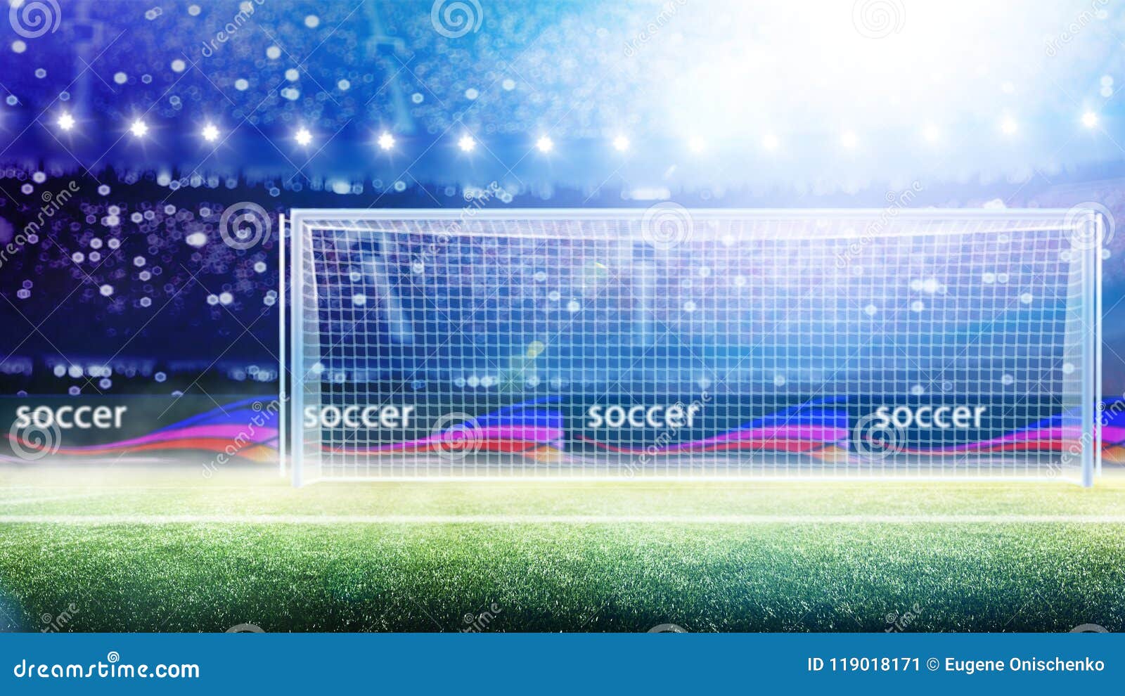 Lo Scopo Di Calcio Dello Stadio O Lo Scopo 3d Di Calcio Rende ...