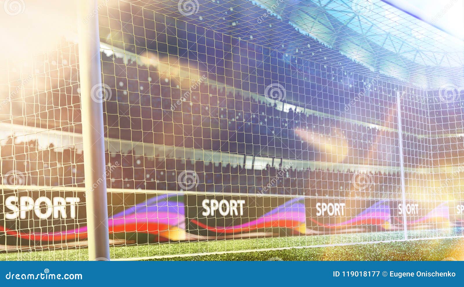 Lo Scopo Di Calcio Dello Stadio O Lo Scopo 3d Di Calcio Rende ...