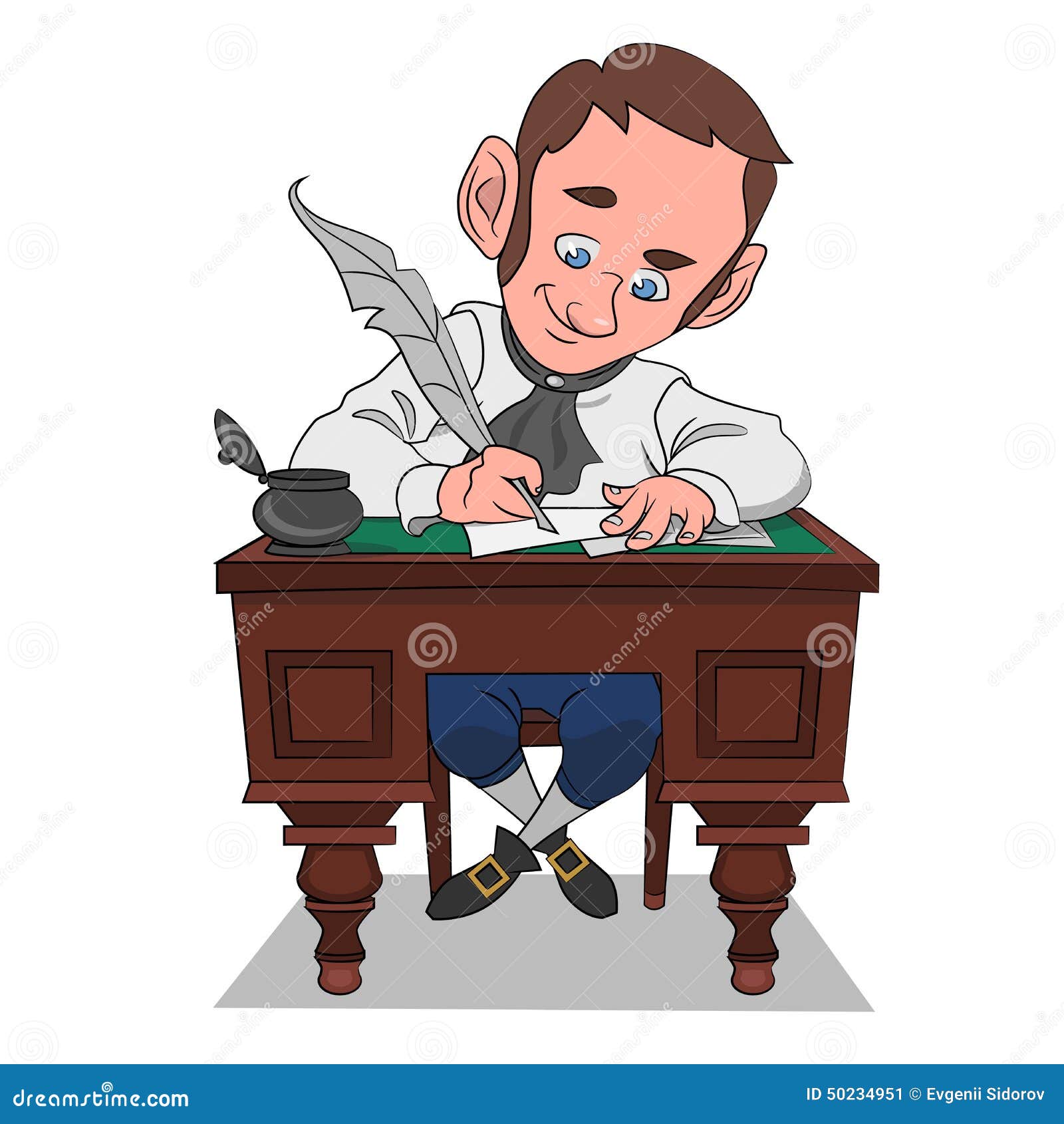 Lo scrittore crea illustrazione vettoriale. Illustrazione di creativo ...