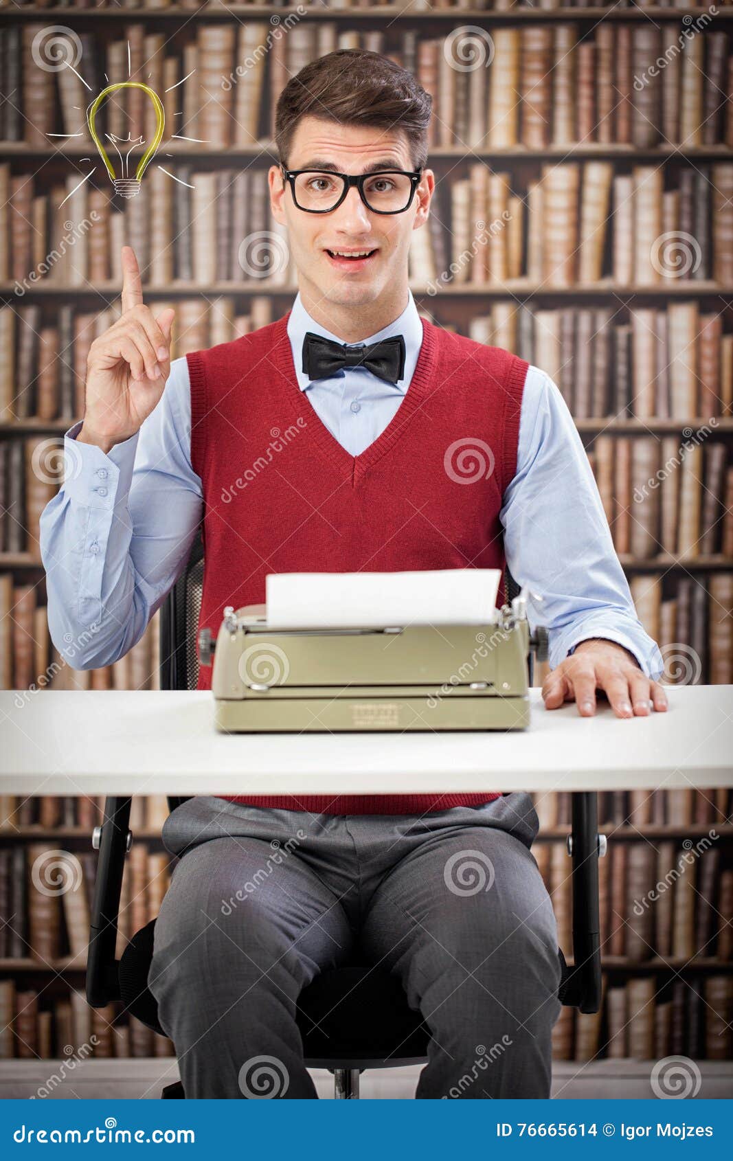 Lo Scrittore Ha Ottenuto Un'idea Fotografia Stock - Immagine di ...