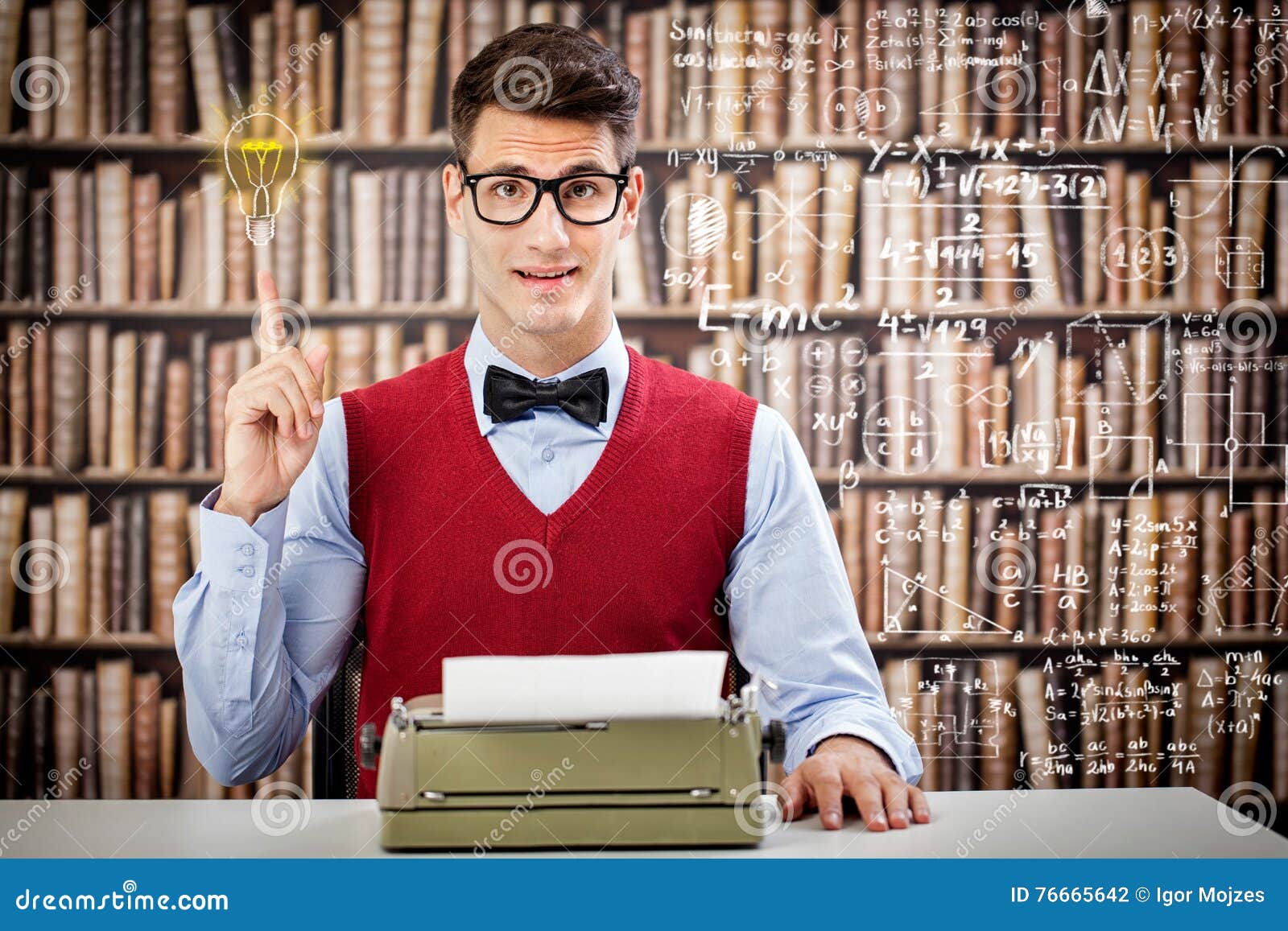 Lo Scrittore Ha Ottenuto Un'idea Fotografia Stock - Immagine di ...