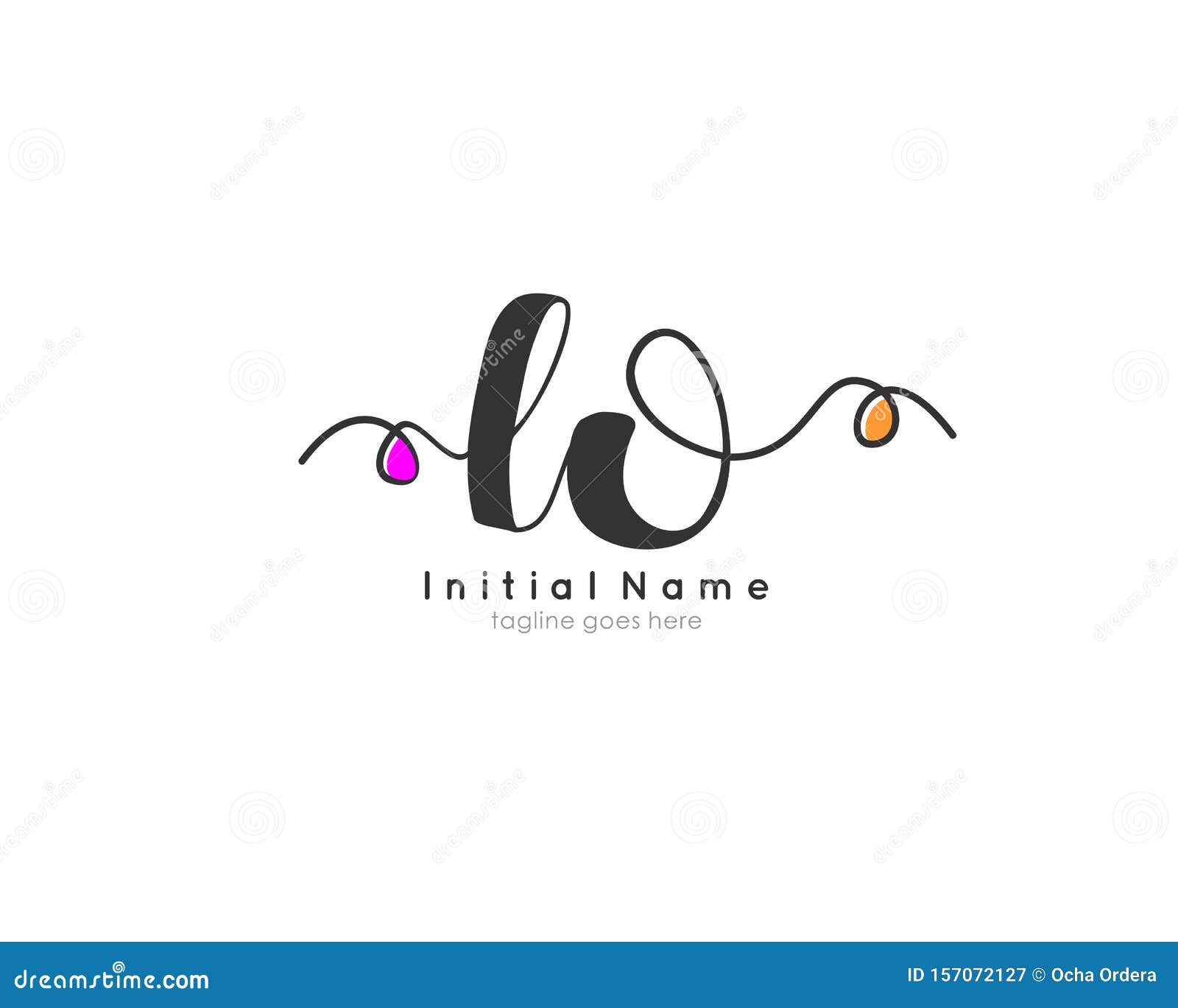 LO Signature Initial Logo Template Vector. Initial Signature Logo ...