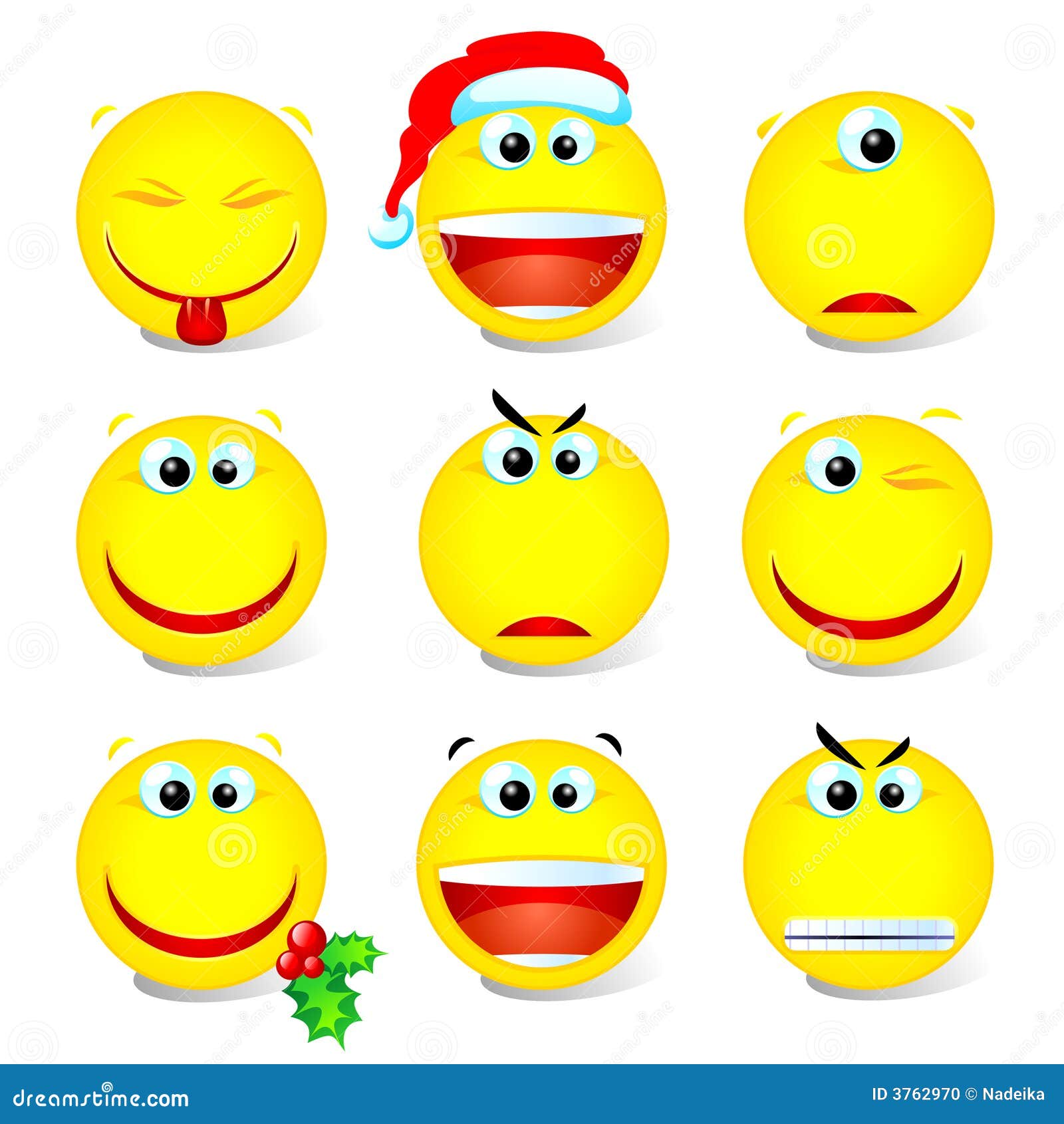 Lo smiley ha impostato 002 illustrazione vettoriale. Illustrazione di ...