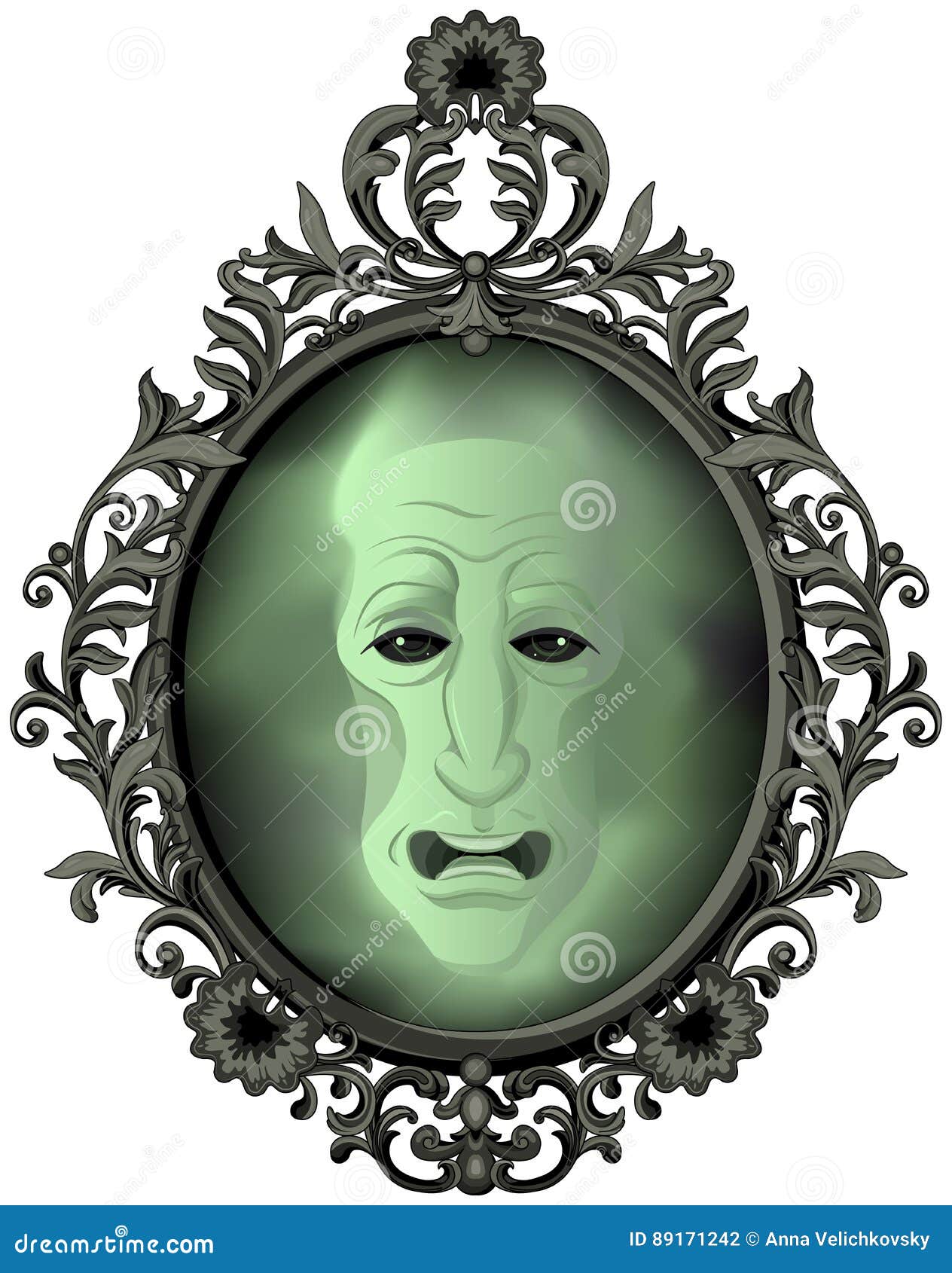 Lo specchio magico illustrazione vettoriale. Illustrazione di fantasia ...