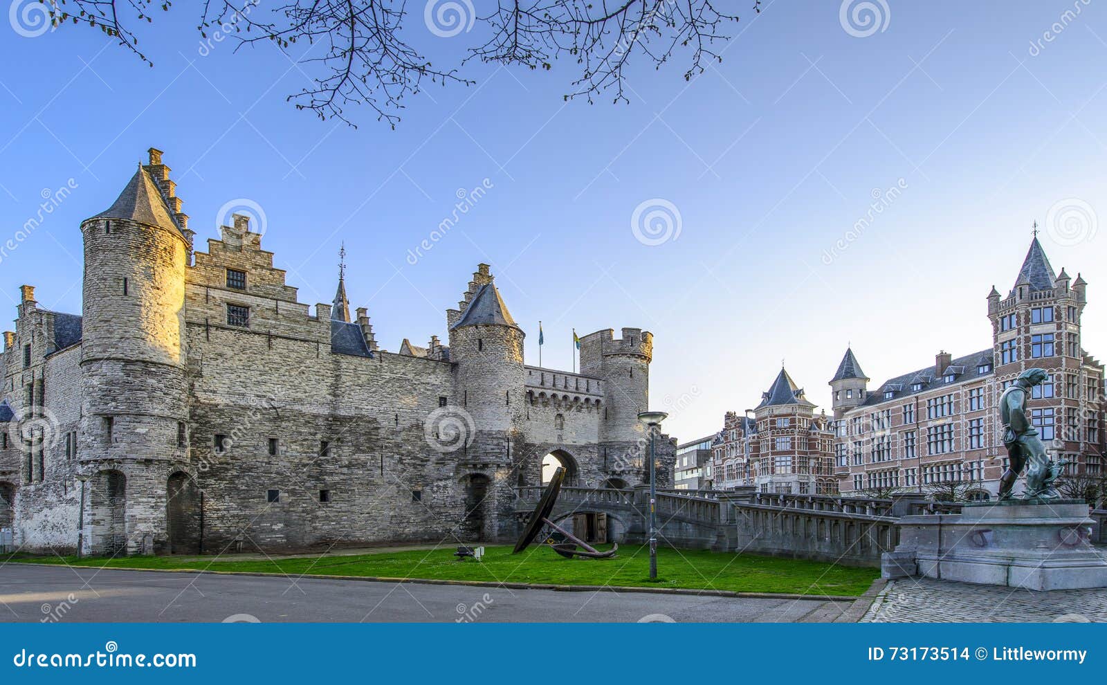 Lo Steen a Anversa, Belgio fotografia stock. Immagine di museo - 73173514