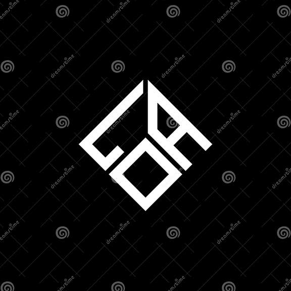 LOA Letter Logo Design on Black Background. LOA Creative Initials ...