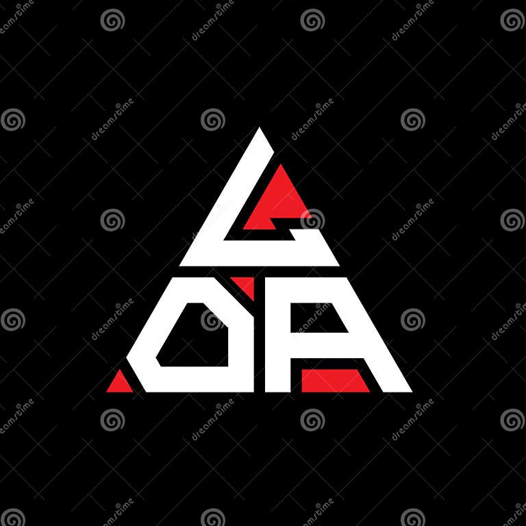 LOA Triangle Letter Logo Design with Triangle Shape. LOA Triangle Logo ...