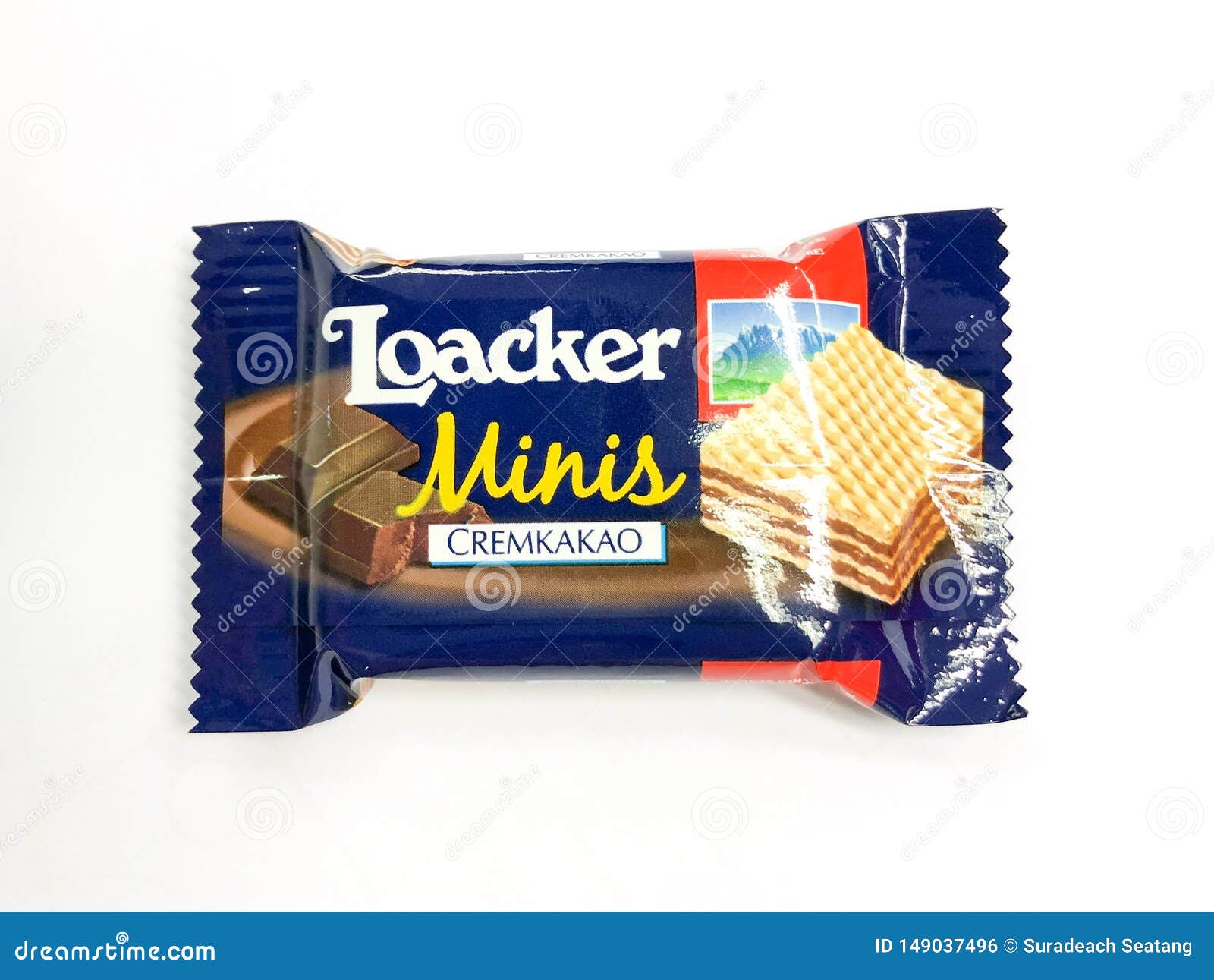 Loacker Mini Chocolate Wafer Small Size On White Background Editorial ...