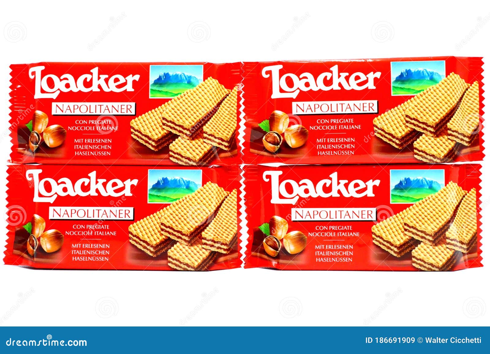 LOACKER Napolitaner Wafers. Crispy Wafers with Hazelnut Cream Editorial ... LOACKER Napolitaner Wafers. Crispy Wafers with Hazelnut Cream Editorial ...