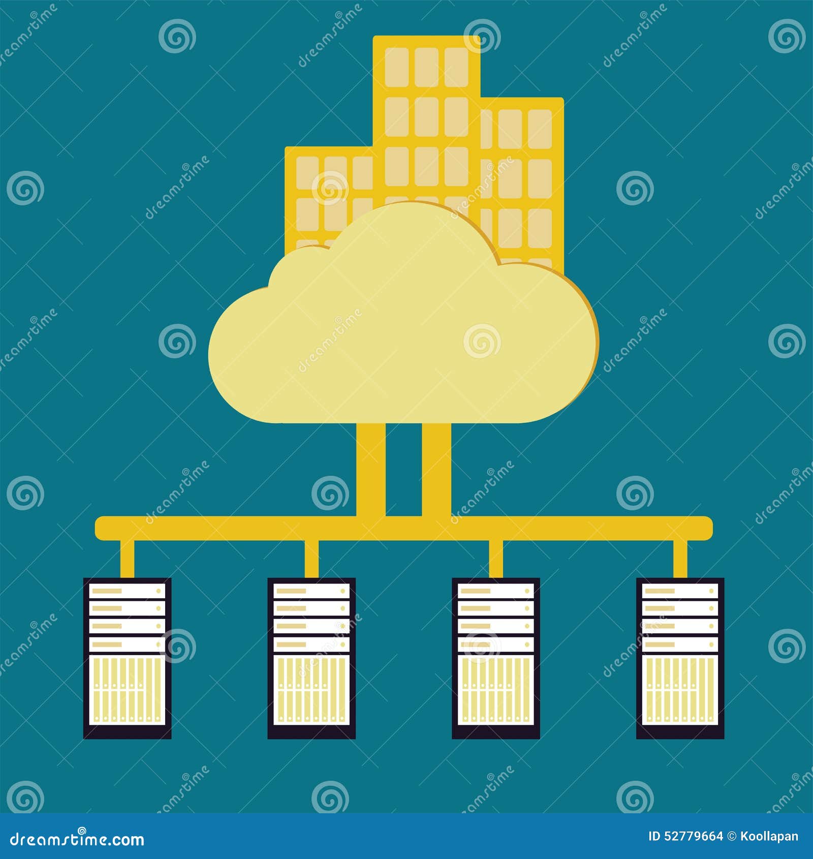 Load balance concept stock vector. Illustration of cloud - 52779664