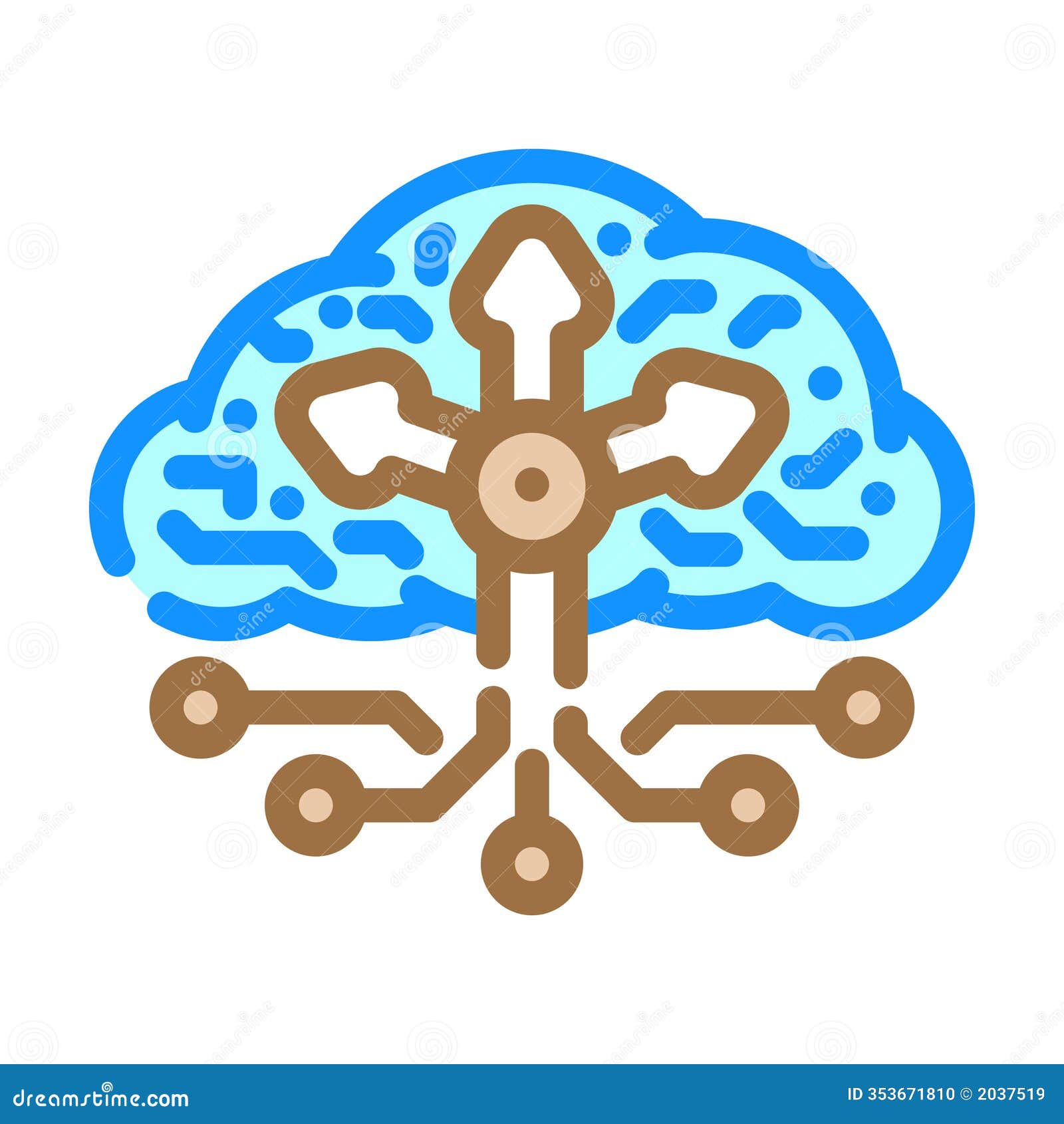 Load Balancer Cloud Computing Color Icon Vector Illustration Stock ...