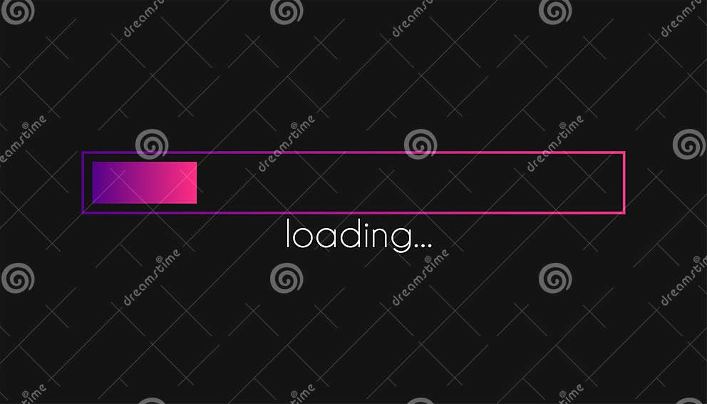 Load Bar. Progress Gradient Download Interface. Loading Sign Stock Vector - Illustration of ...