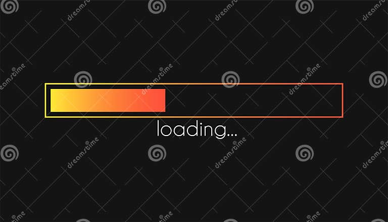Load Bar. Progress Gradient Download Interface. Loading Sign Stock Vector - Illustration of ...