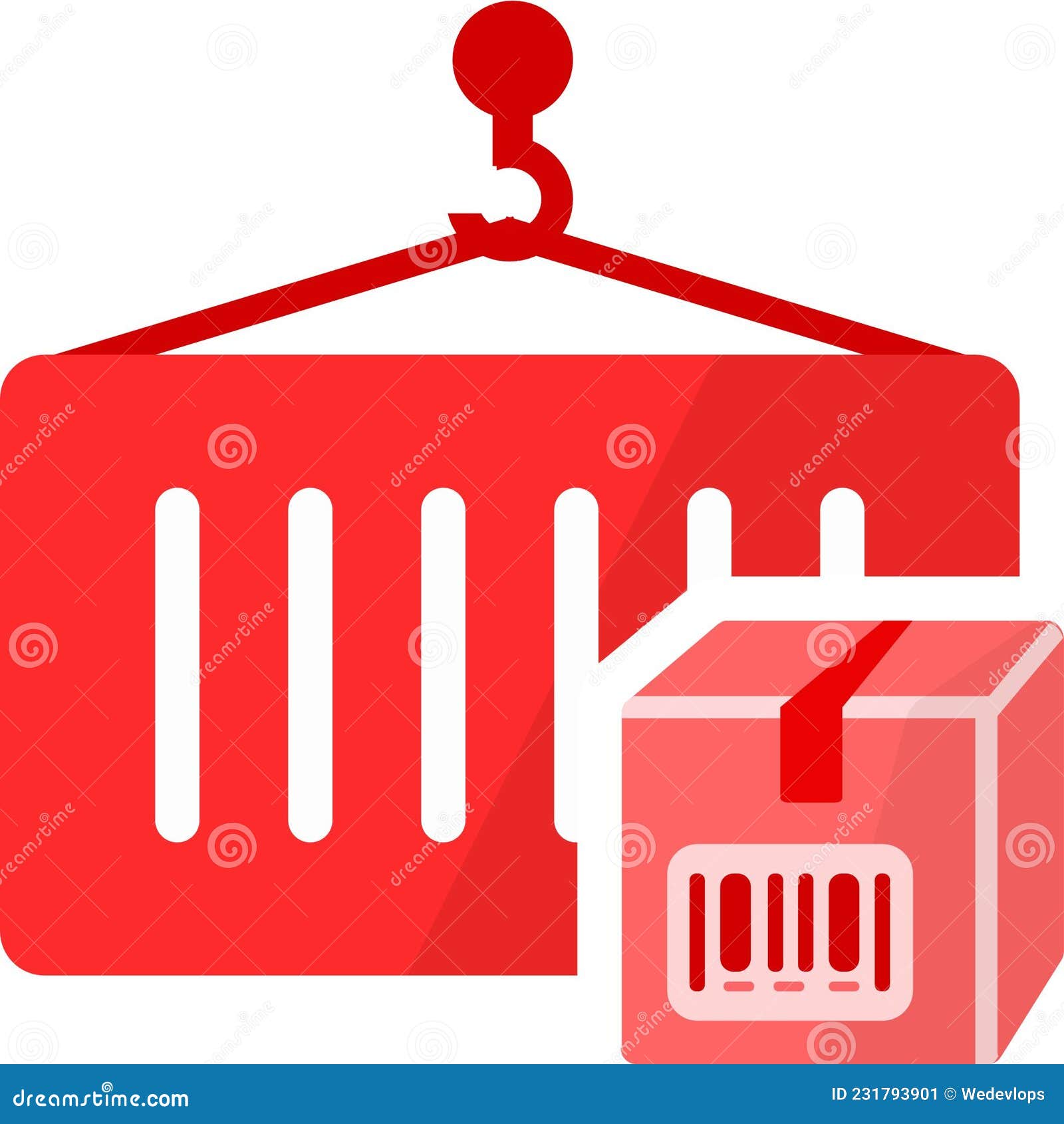 Load Box Cargo Logistics Weight Stock Image - Illustration of scale ...