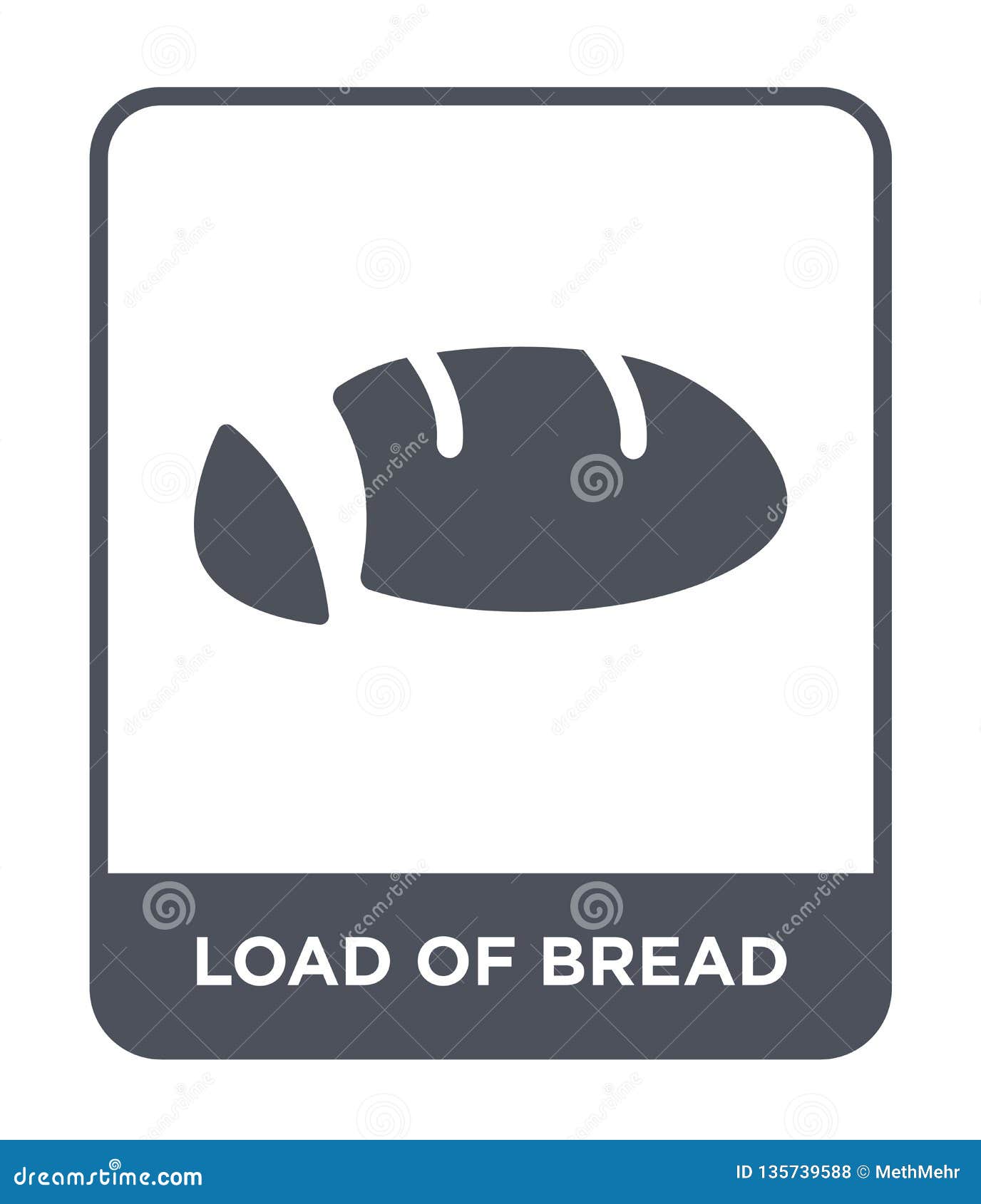 Load Of Bread Vector Icon On White Background. Flat Vector Load Of ...