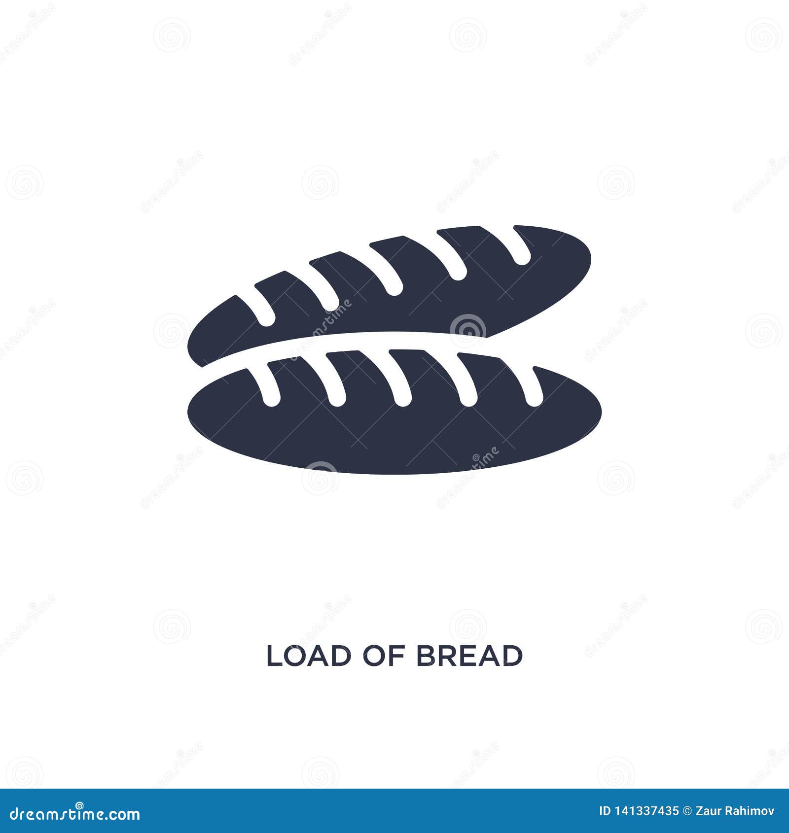 Load Of Bread Vector Icon On White Background. Flat Vector Load Of ...