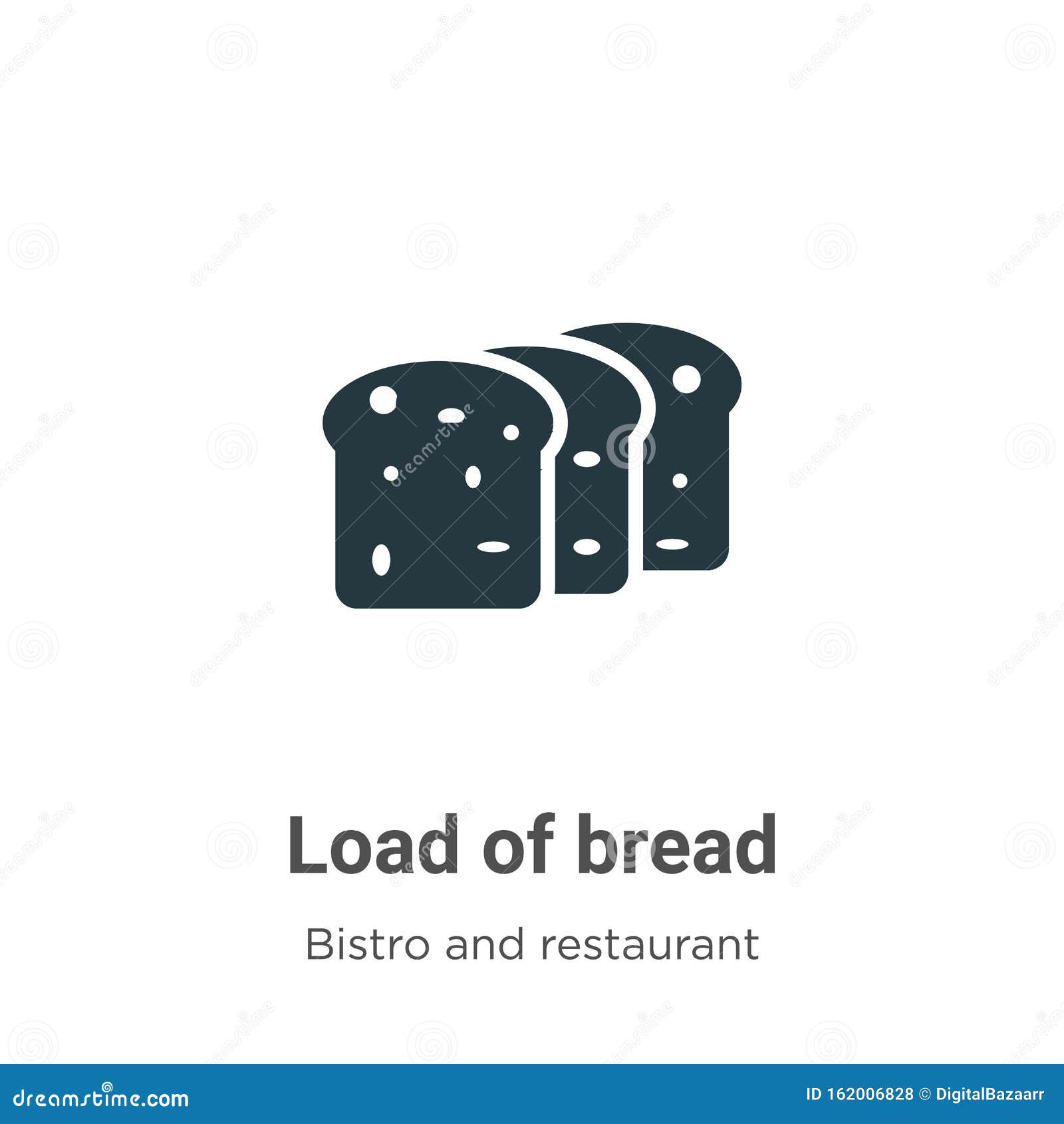 Load Of Bread Vector Icon On White Background. Flat Vector Load Of ...
