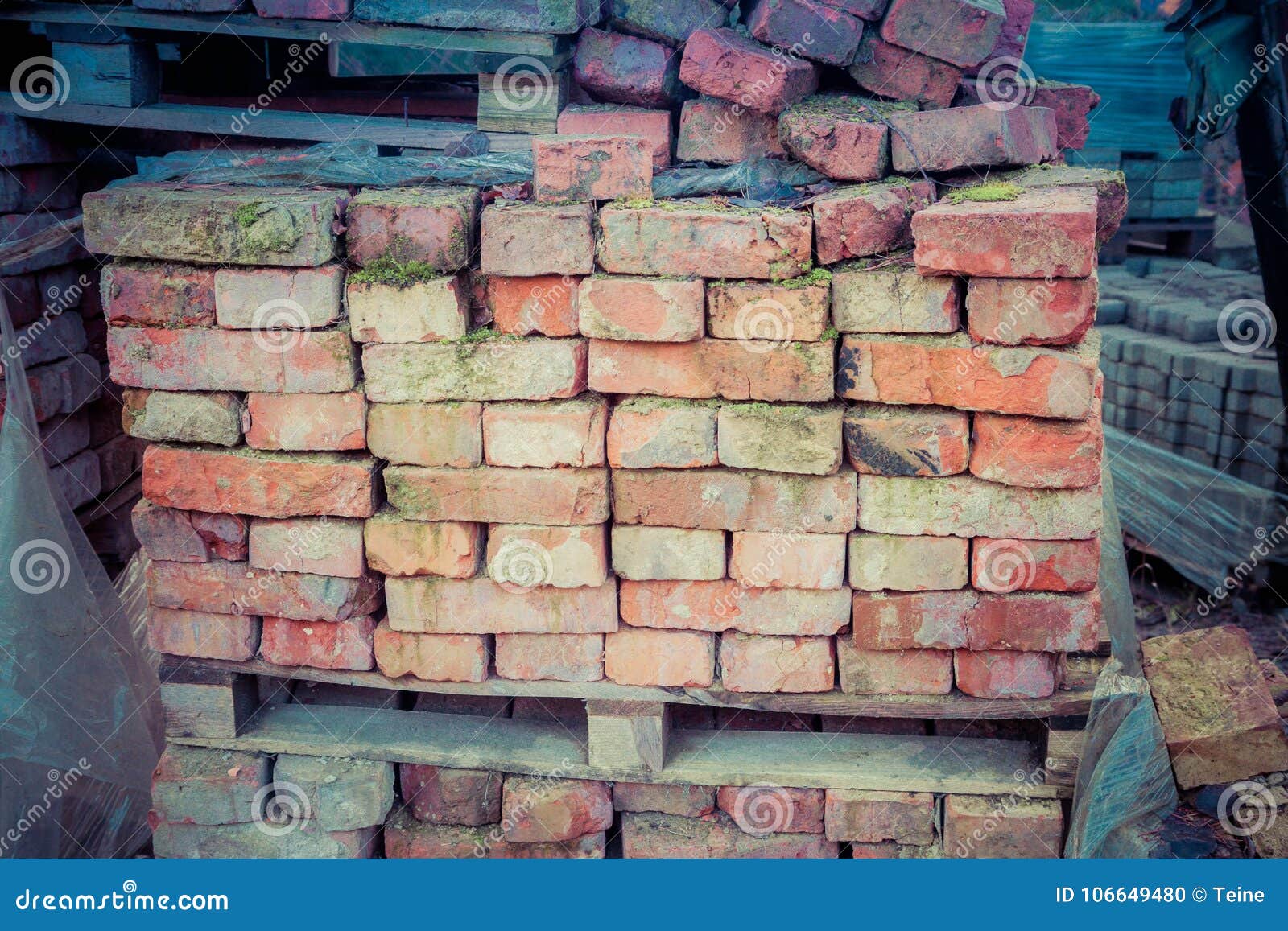 Load of bricks stock photo. Image of material, warehouse - 106649480