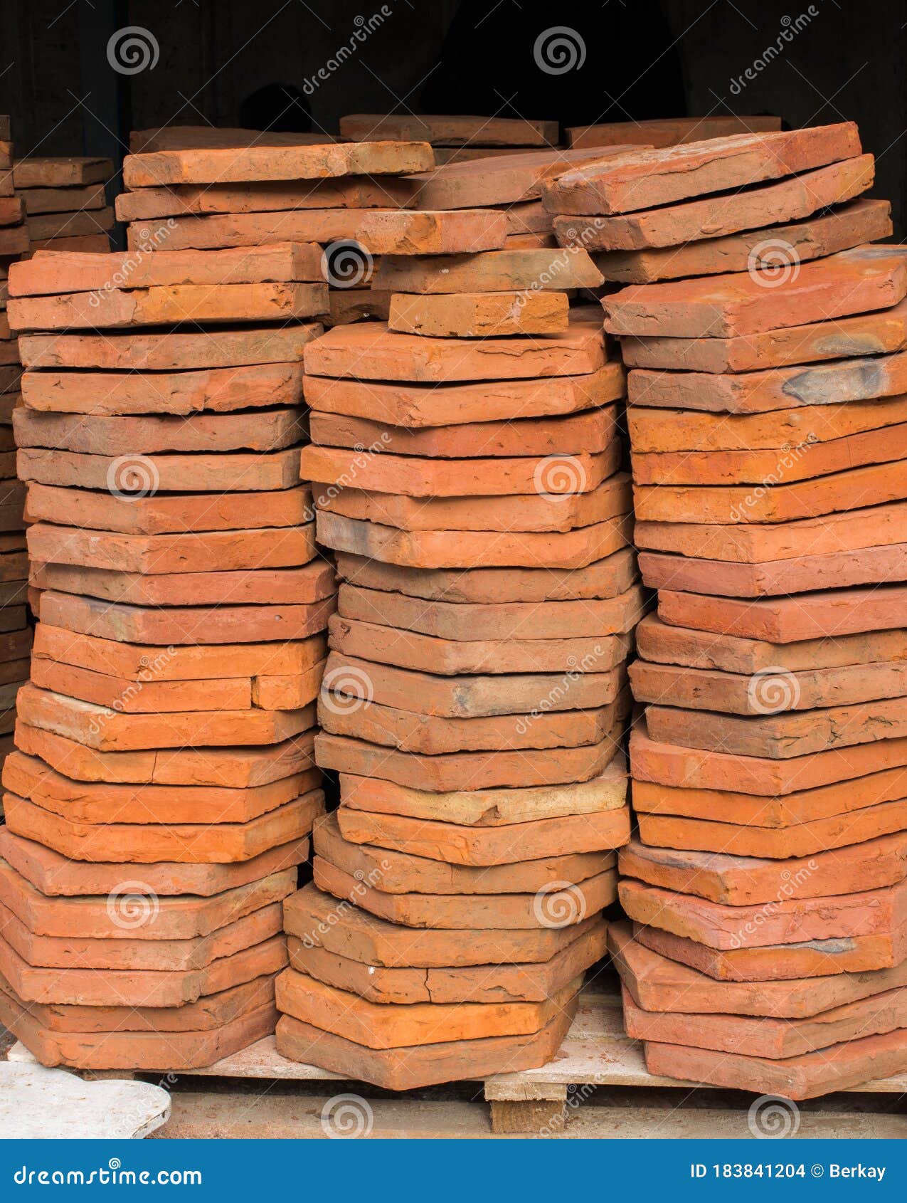 Load of Bricks in Stock for Construction Stock Photo - Image of ...