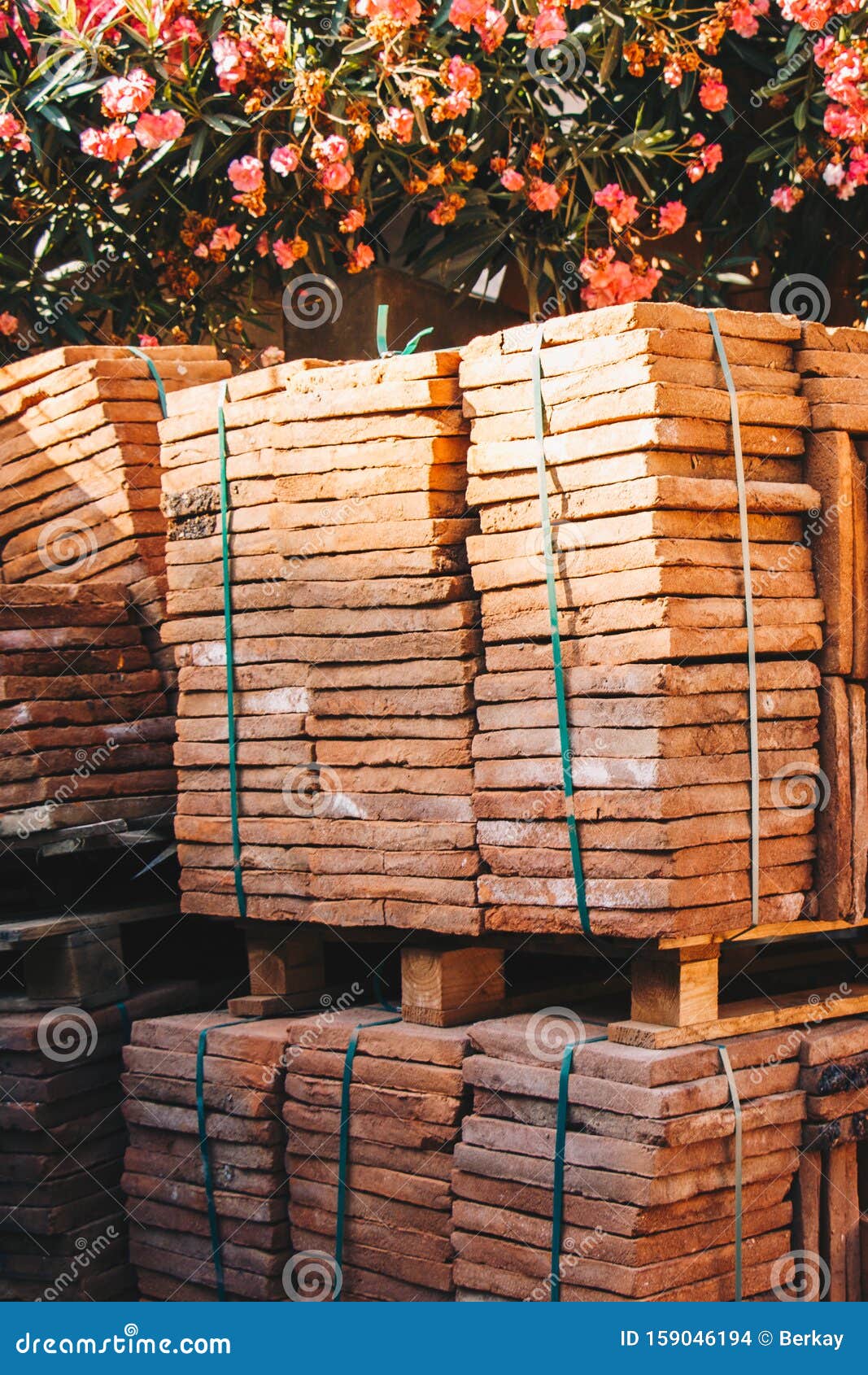 Load of Bricks in Stock for Construction Stock Photo - Image of load ...