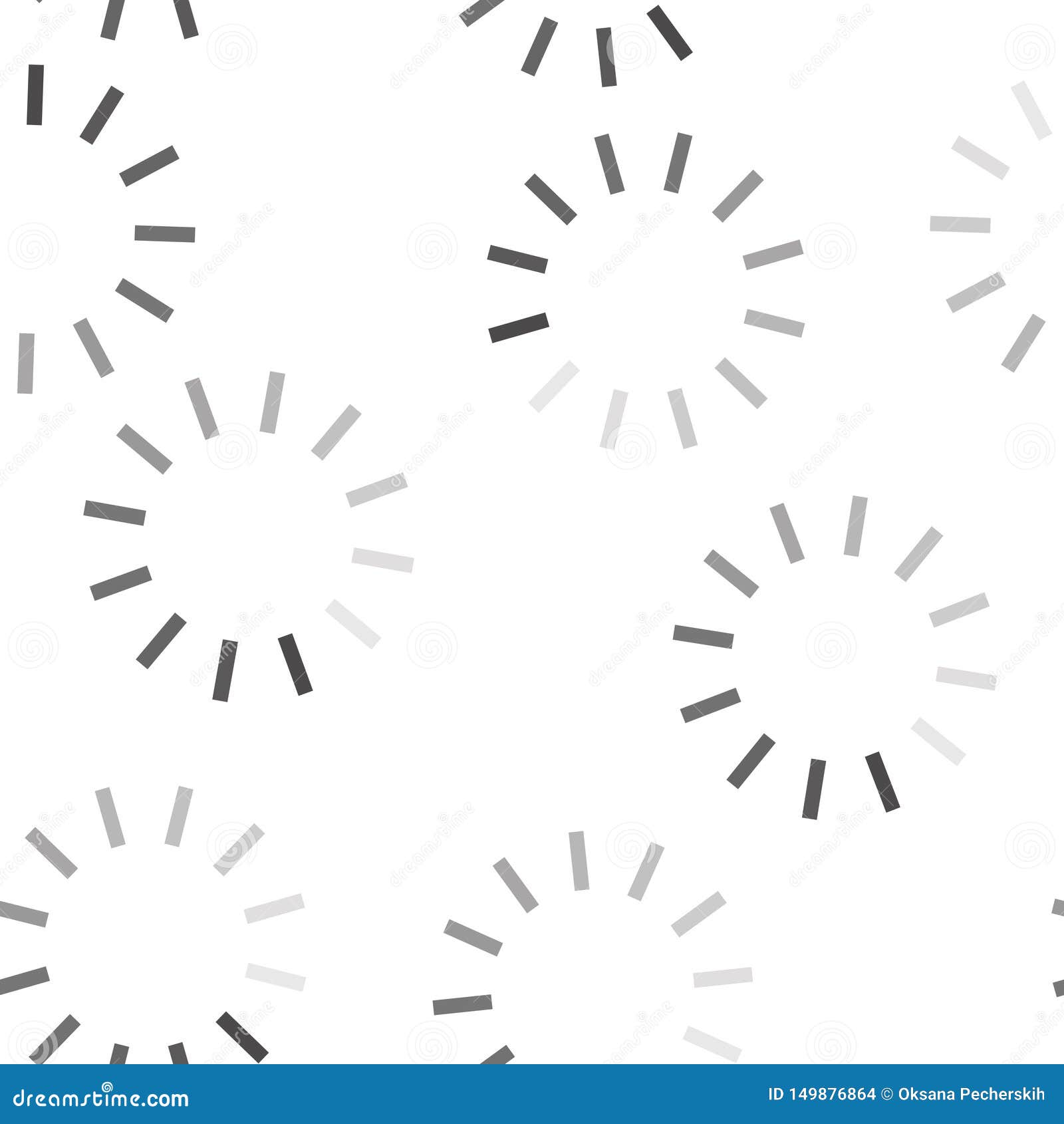 Load Circle Icon Seamless Pattern on a White Background. Layers Grouped ...