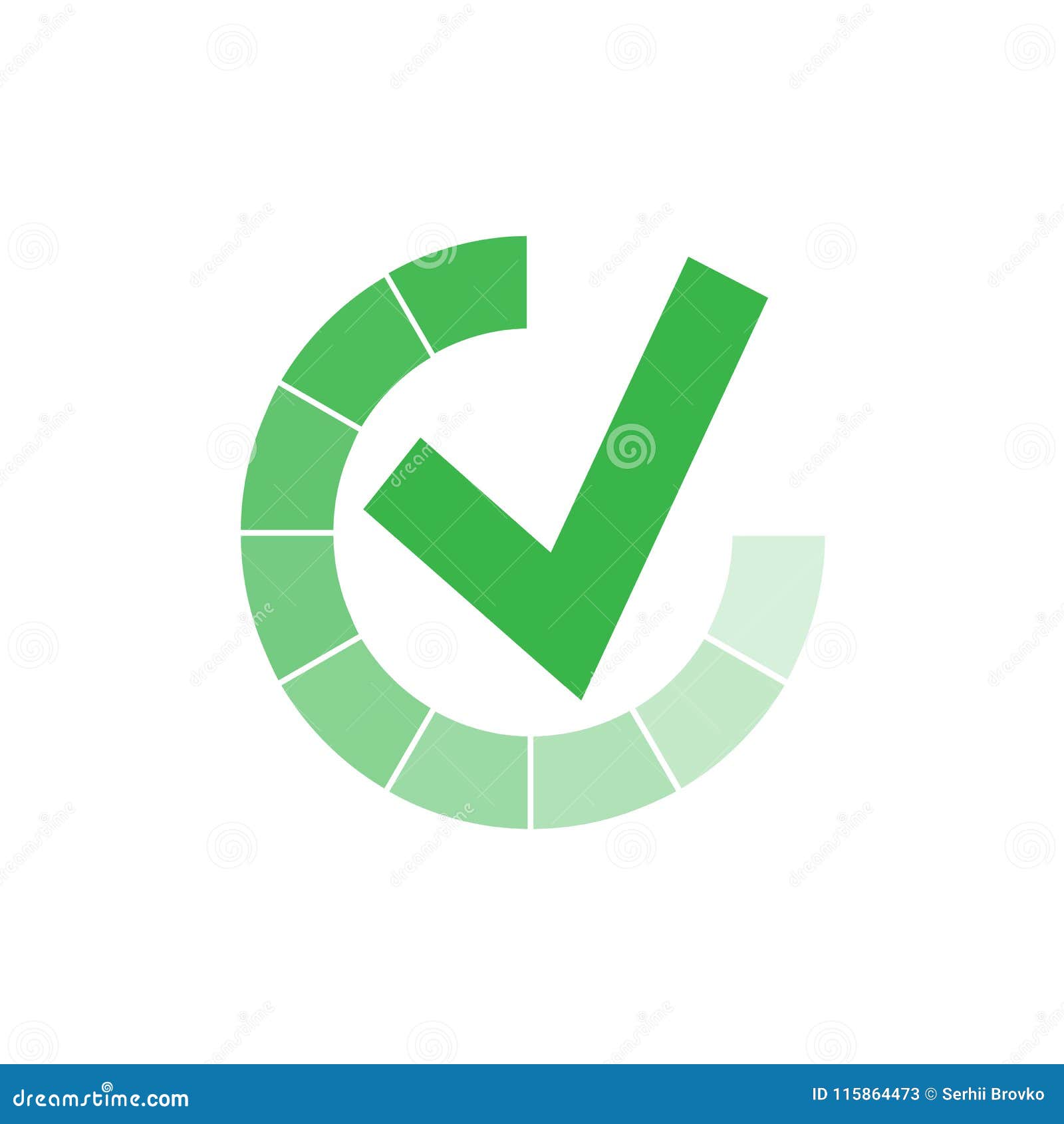 Load Completed Progress Icon Isolated on White Background. Vector ... Load Completed Progress Icon Isolated on White Background. Vector ...