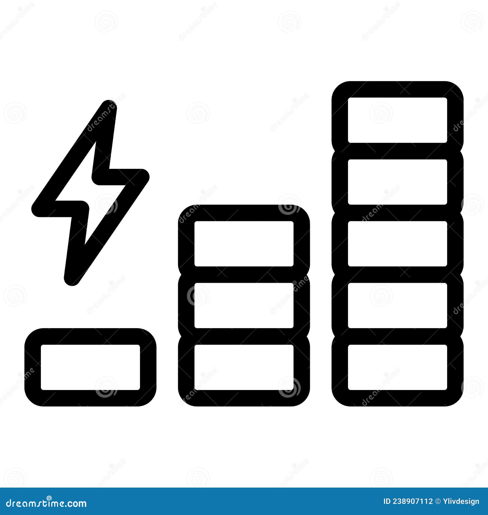 Load Fuel Level Icon Outline Vector. Charger Energy Stock Vector ...