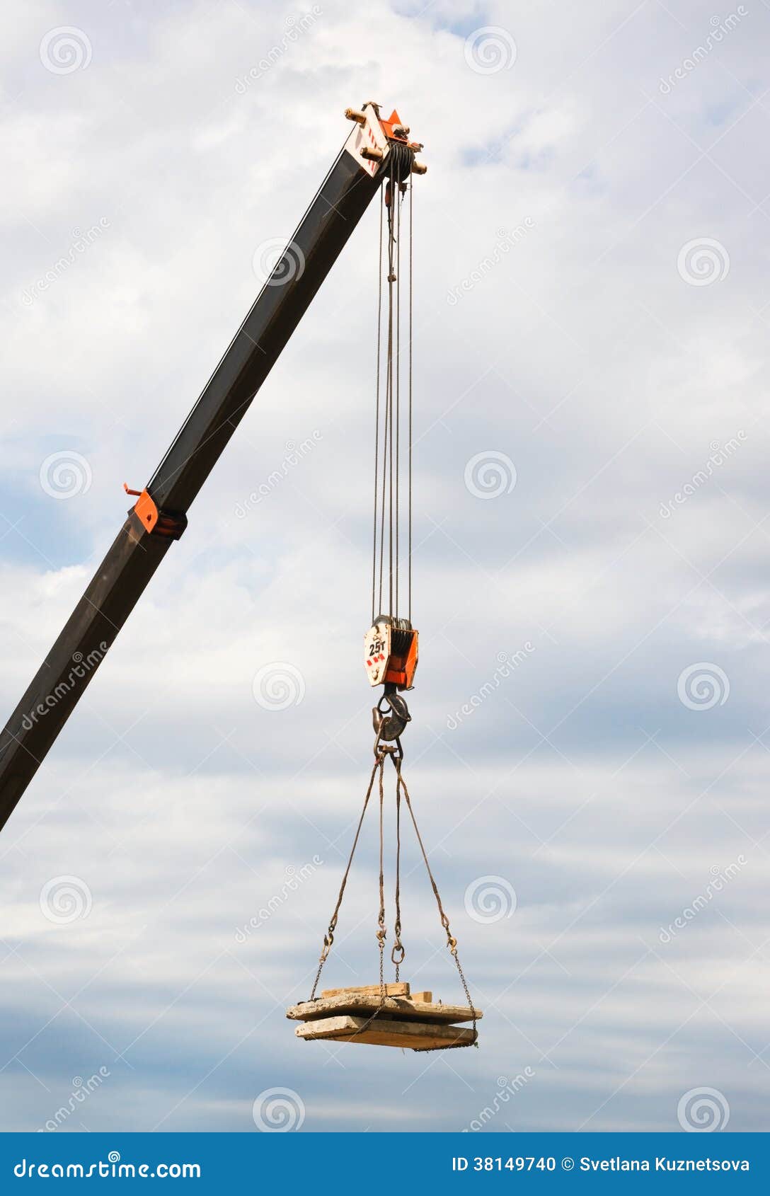Load Hanging on Boom of Crane Stock Photo - Image of hanging ...
