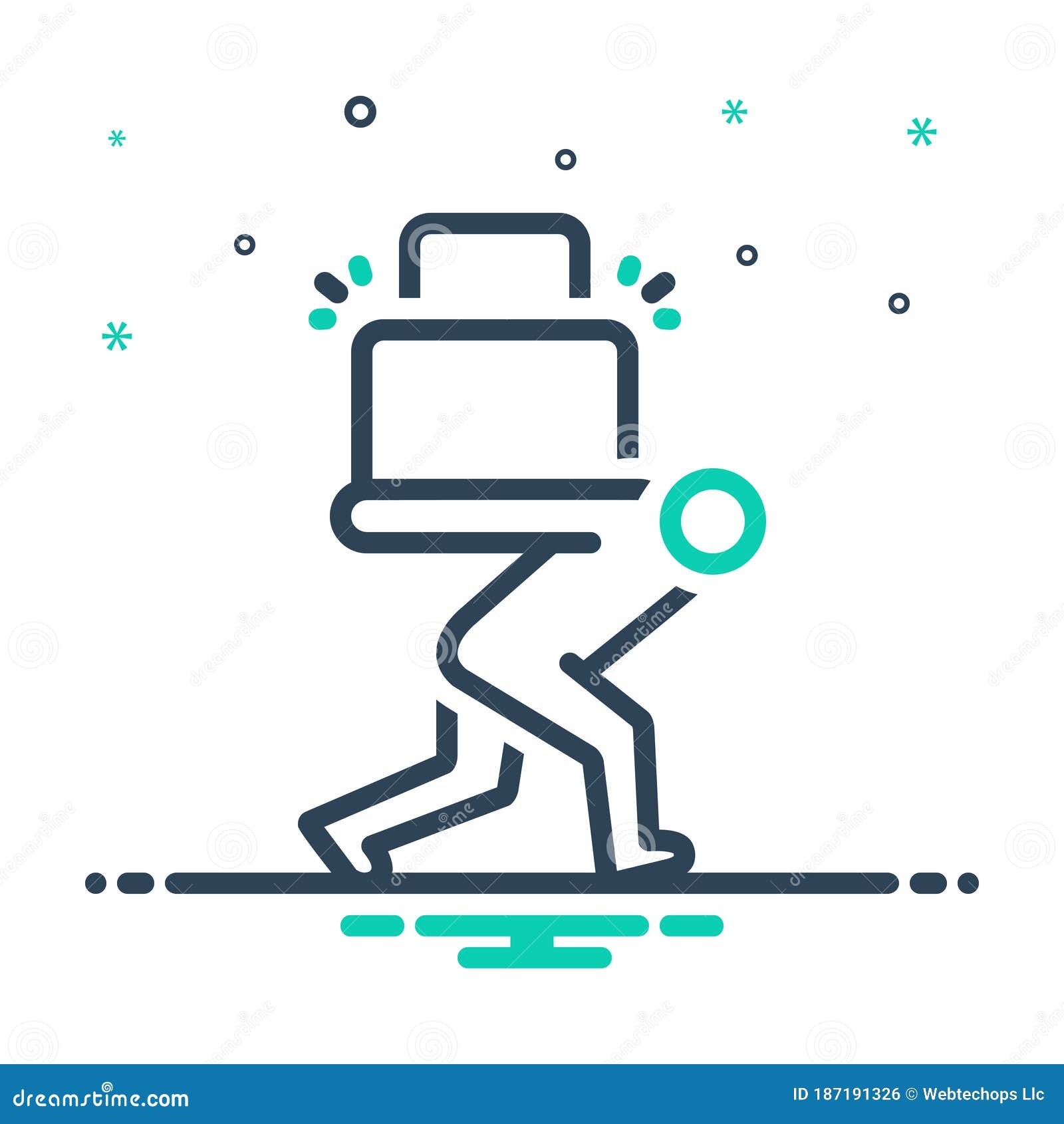 Mix Icon for Load, Cargo and Encumbrance Stock Vector - Illustration of ...