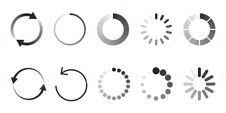 Load Icon. Circle Website Buffer Loader or Preloader Stock Vector ...