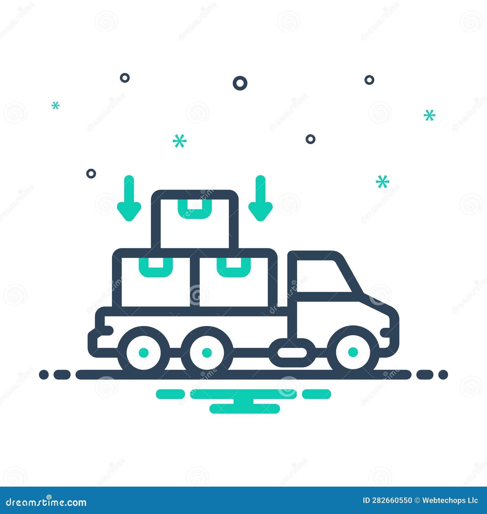 Mix Icon for Load, Shipment and Product Stock Vector - Illustration of ...