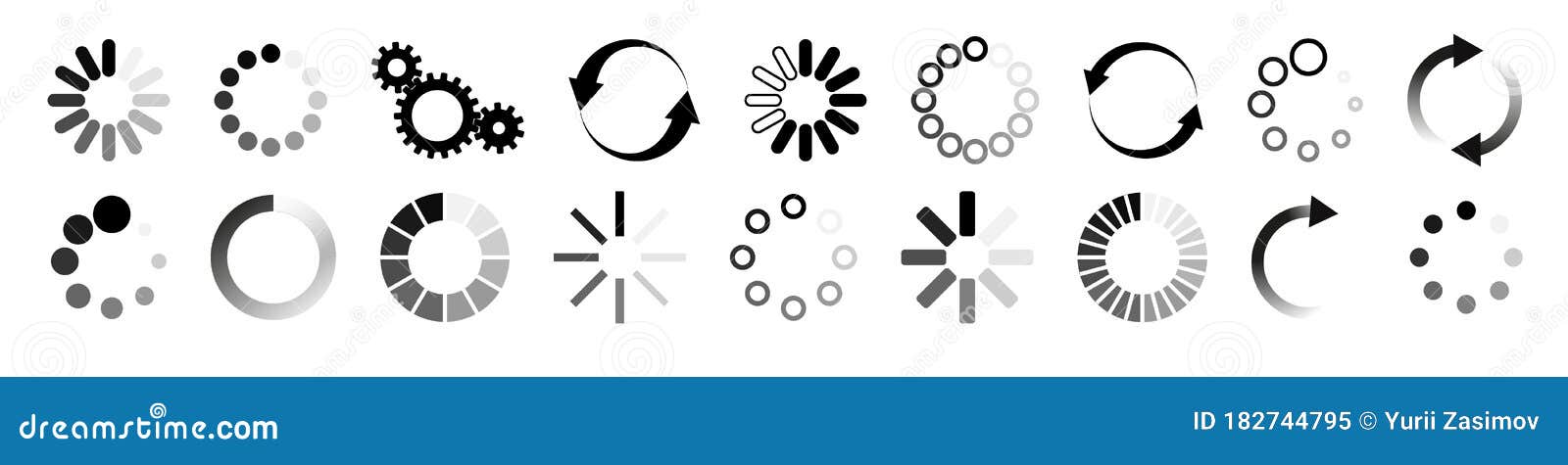 Load Icon. Loading Circle Website Buffer Loader or Preloader Stock ...