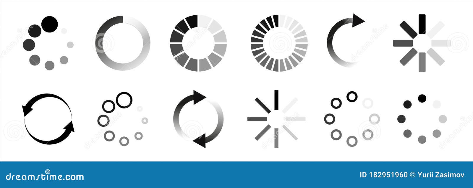 Load Icon. Loading Circle Website Buffer Loader or Preloader Stock Vector - Illustration of ...