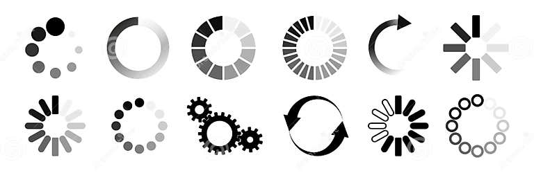 Load Icon. Loading Circle Website Buffer Loader or Preloader Stock Vector - Illustration of ...