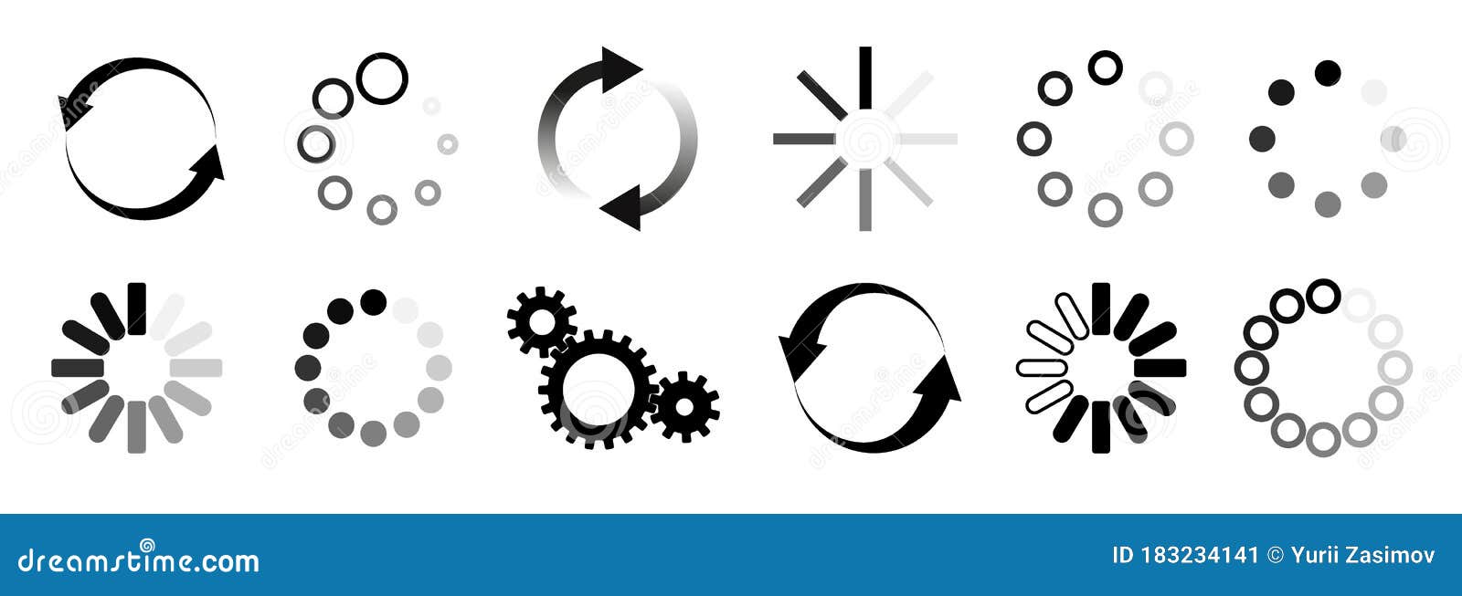 Load Icon. Loading Circle Website Buffer Loader or Preloader Stock Vector - Illustration of data ...