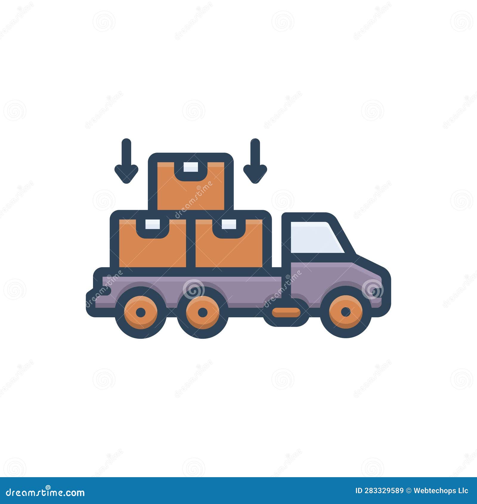 Color Illustration Icon for Load, Shipment and Cargo Stock Vector ...