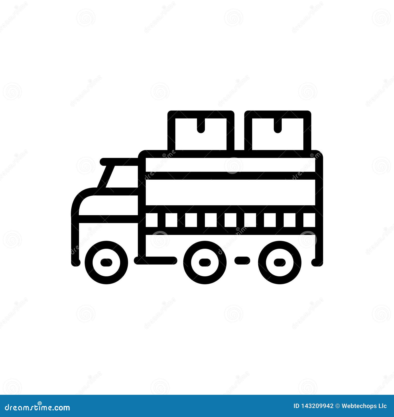 Black Line Icon for Load, Weight and Stowage Stock Vector ...