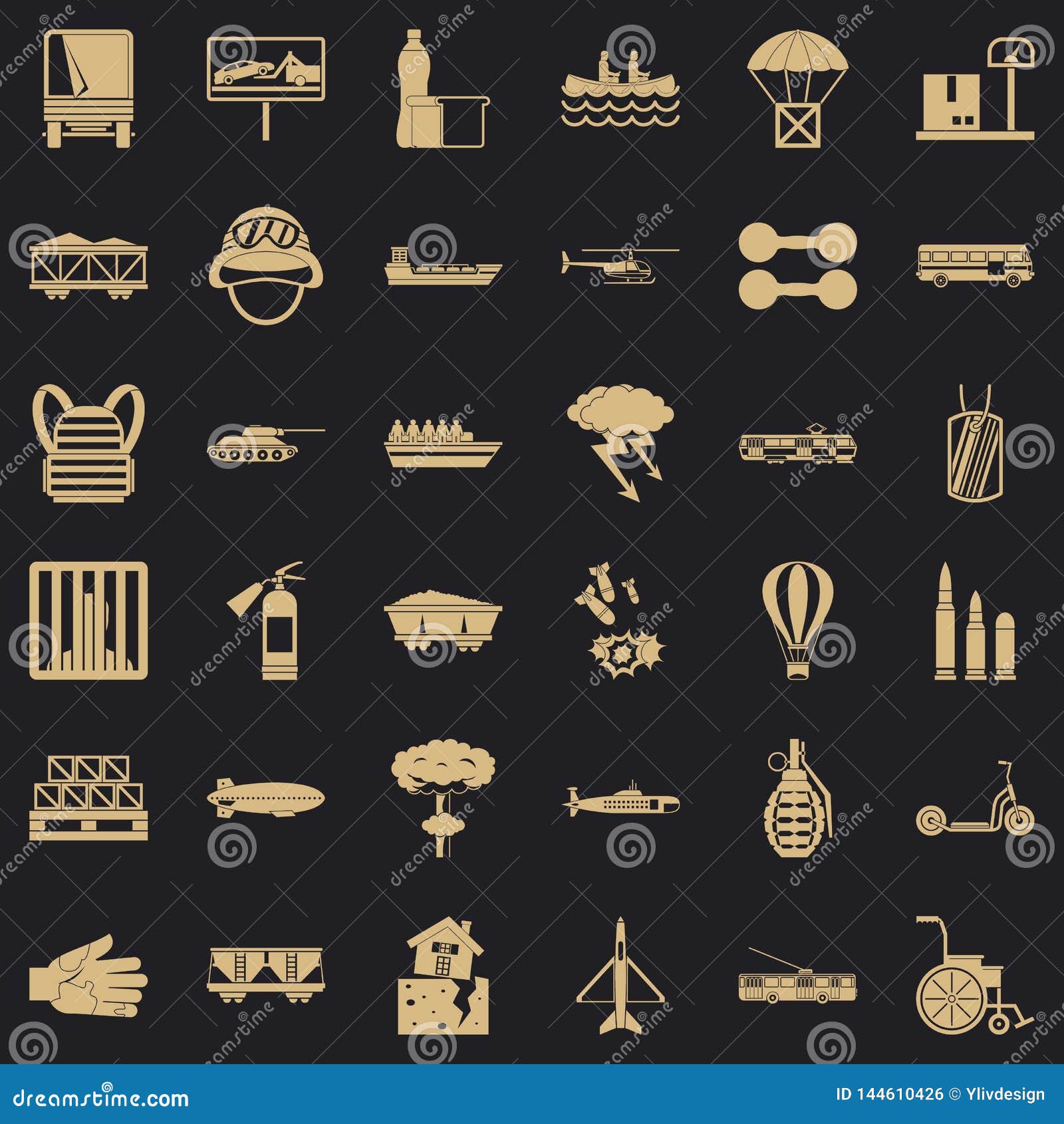 Load Icons Set Simple Style Stock Vector Illustration Of Scale Ship 144610426