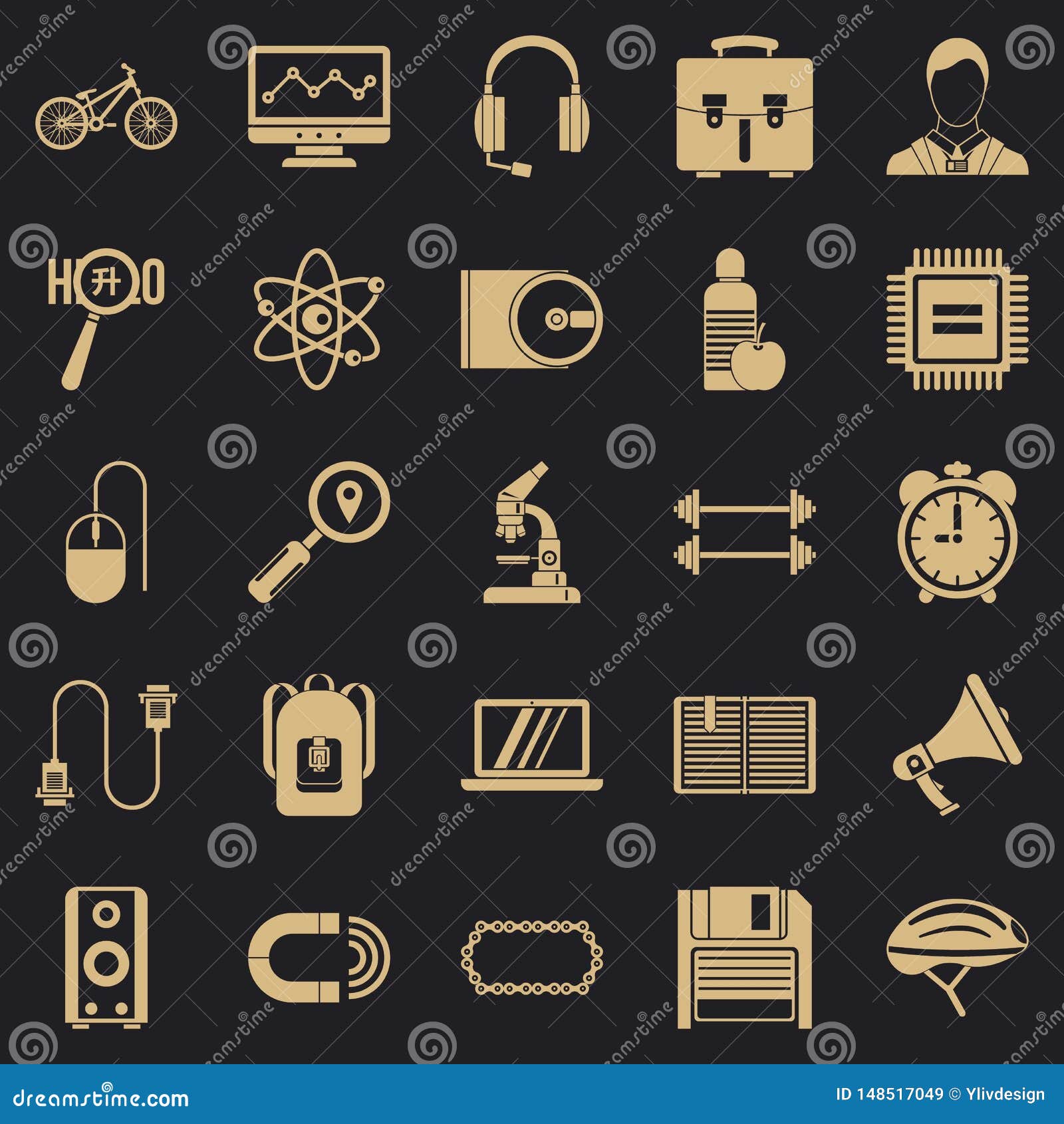 Load Icons Set, Simple Style Stock Vector - Illustration of equipment ...
