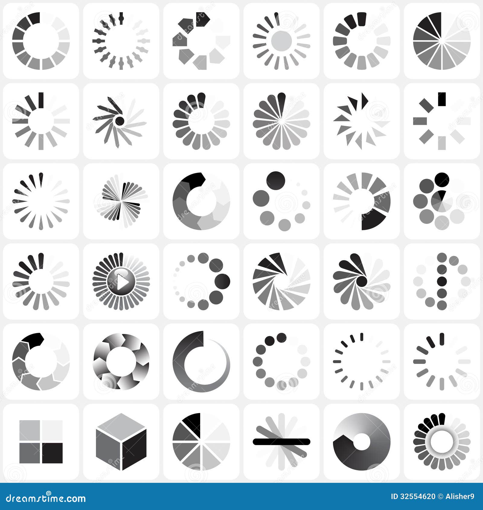 Load Indicators Set stock vector. Illustration of play - 32554620