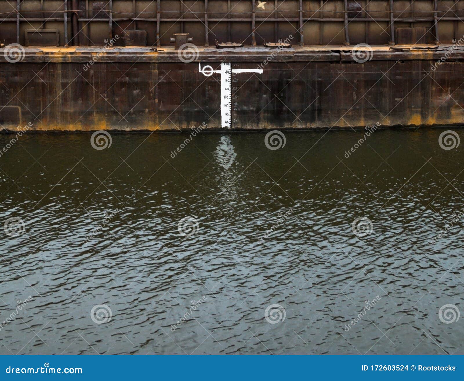 Load Line Marks and Lines on a Ship Stock Photo - Image of barge, draft ...