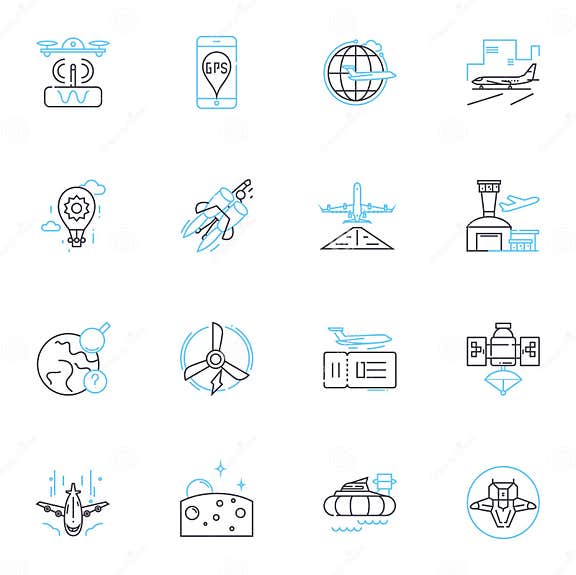 Load Management Linear Icons Set. Optimization, Efficiency, Demand ...