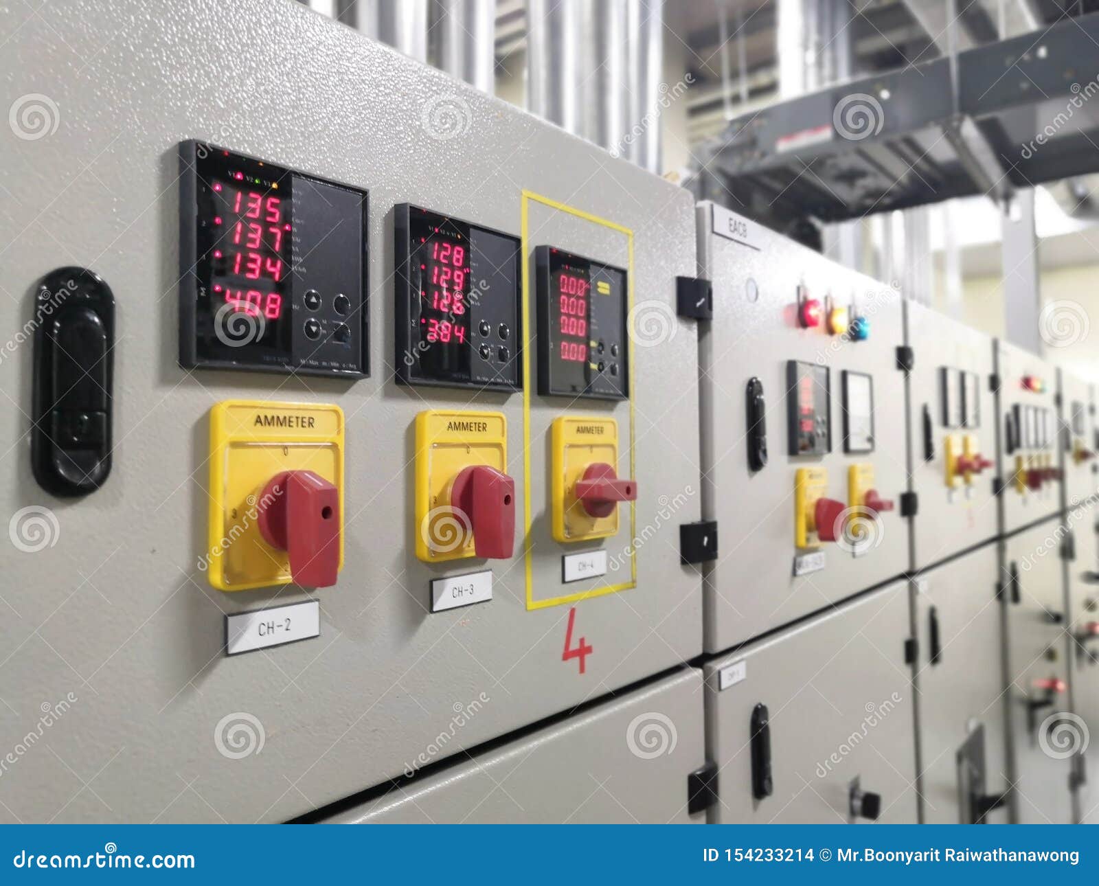 Load Panel Three-phase Electric Power. Stock Photo - Image of electric ...