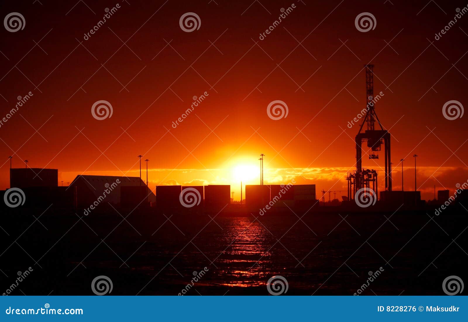 Load port stock photo. Image of terminal, lights, skyline - 8228276