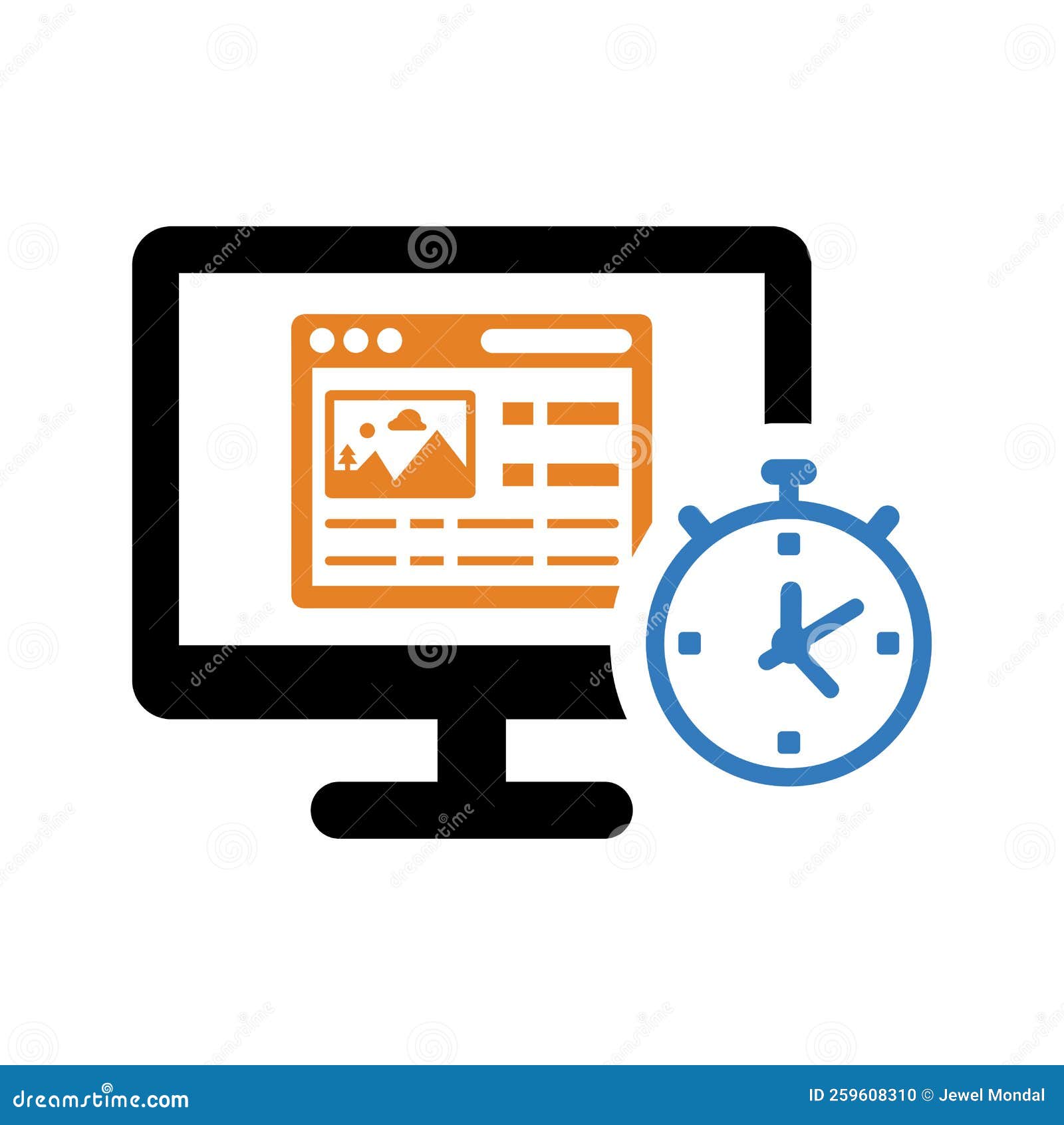 Load Time, Image, Optimization, Load Icon. Editable Vector Graphics ...