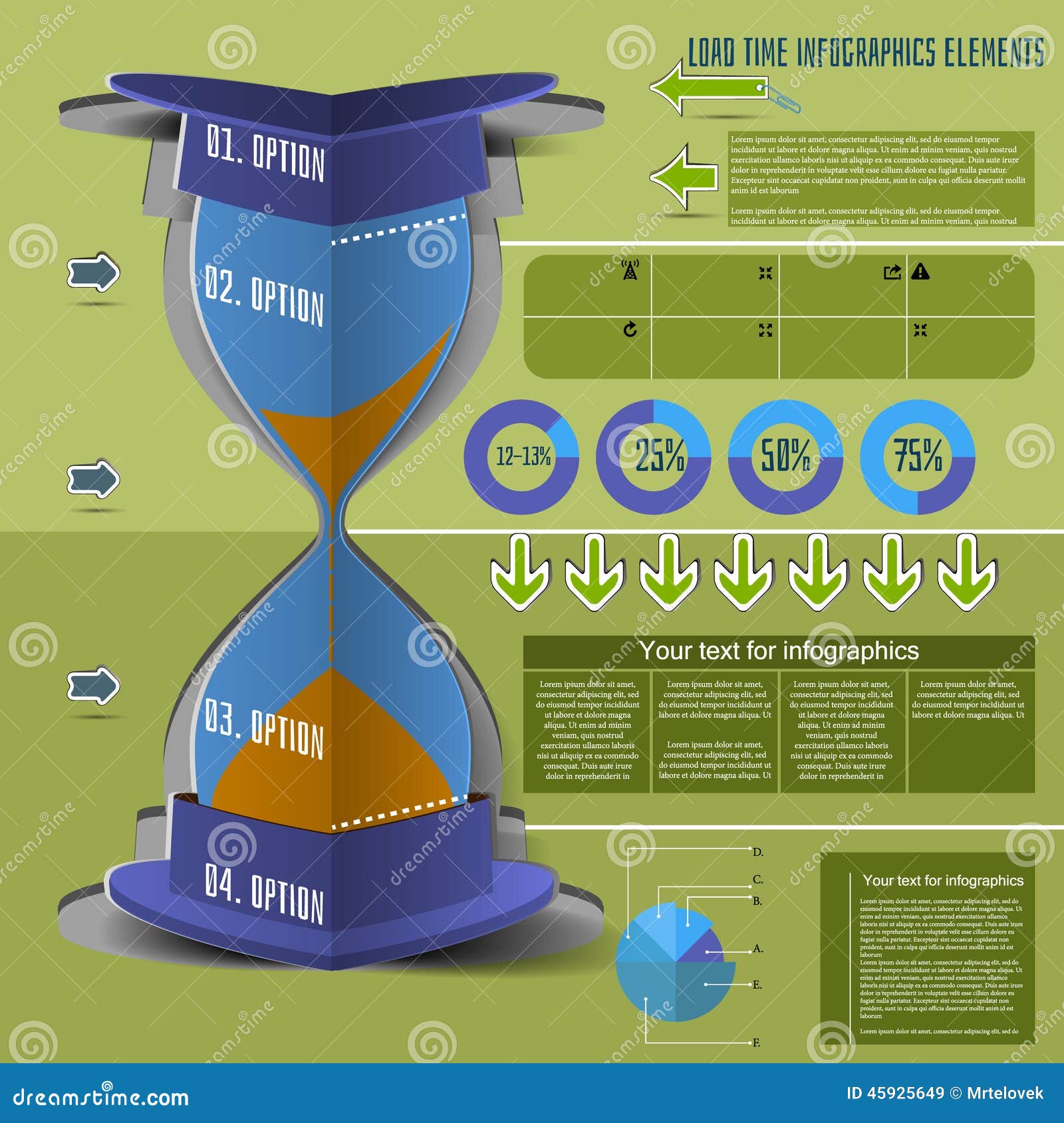 Load Time infographics stock illustration. Illustration of icon - 45925649